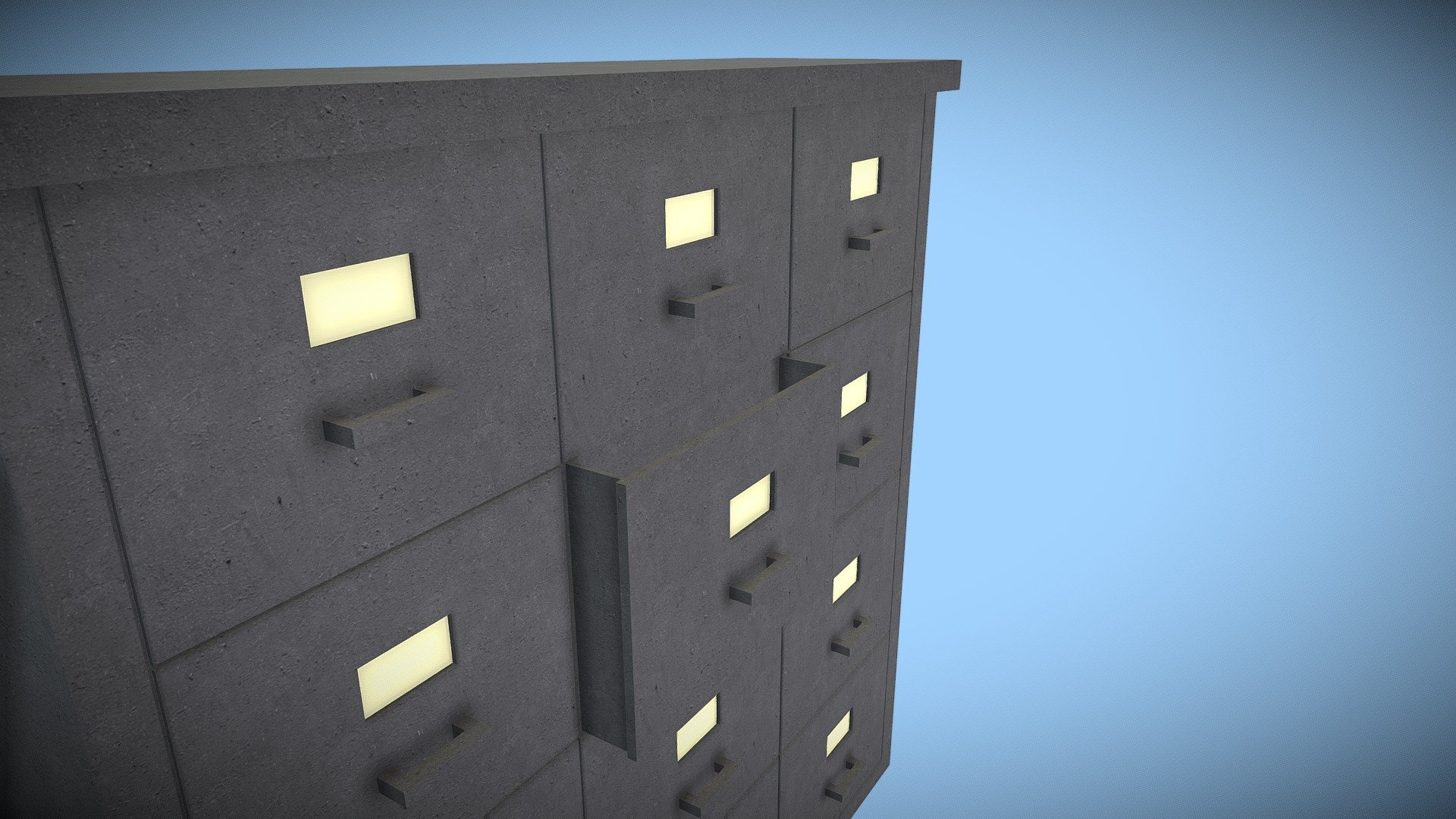 Low Poly Filing Cabinet - Download Free 3D model by Designed By ...