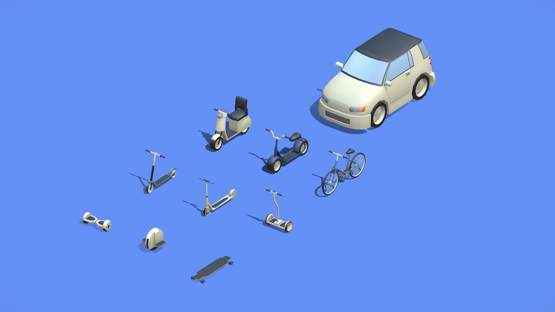 Electric Vehicles - Low Poly - For Games - Buy Royalty Free 3D model by ...