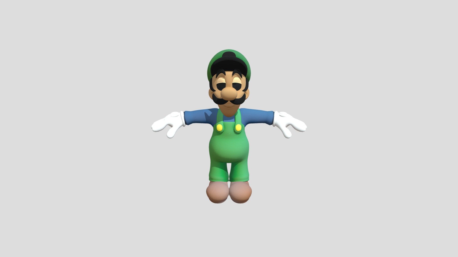 SMBSS Luigi V2 - 3D model by badanon1 [d038a7a] - Sketchfab