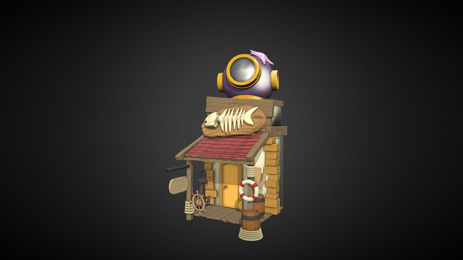Storefront - Bait & Boat - 3D model by Timotius Kevin Levandi ...