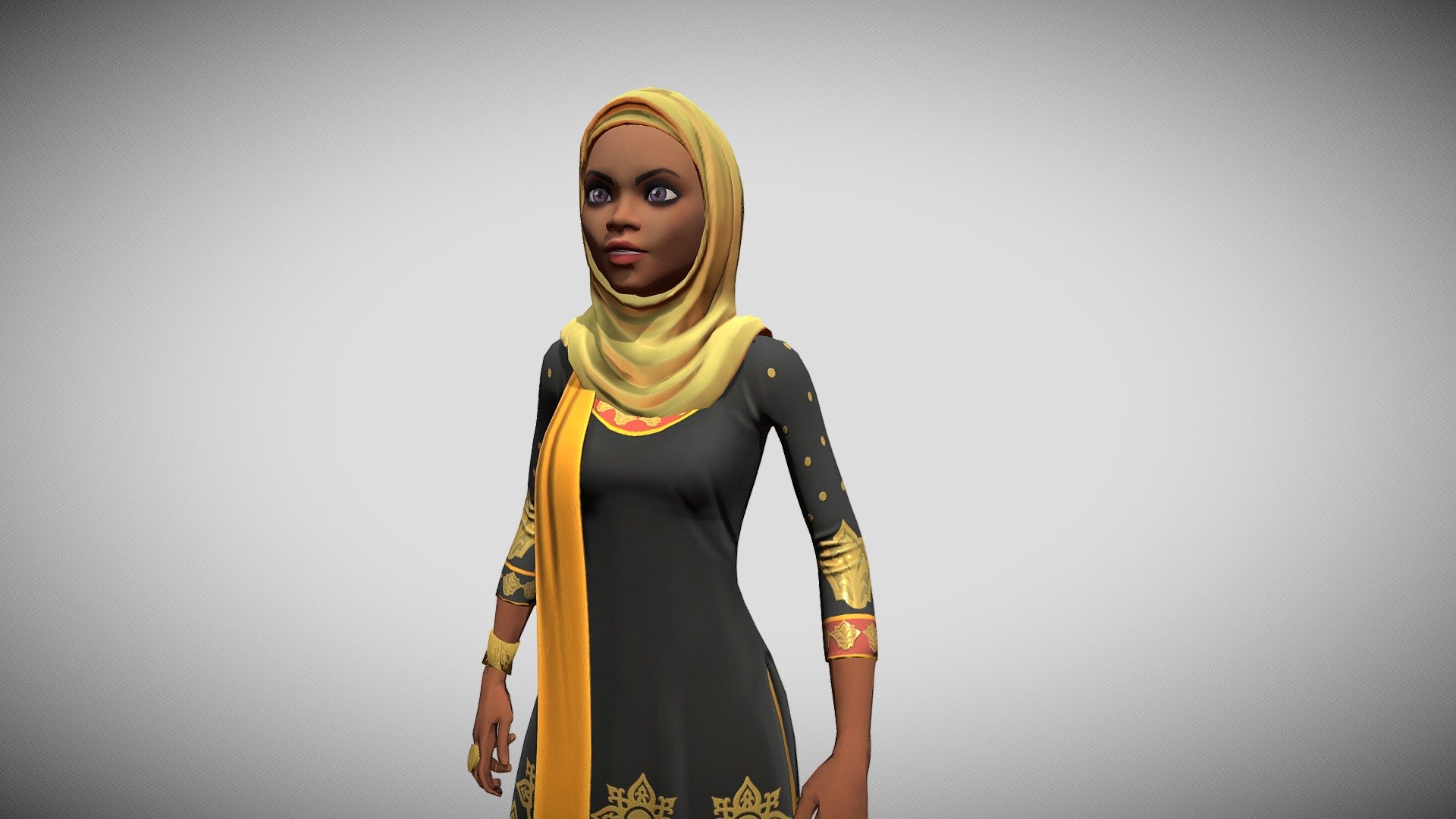 Arabian Girl - Animated - Download Free 3D model by tonyflanagan ...