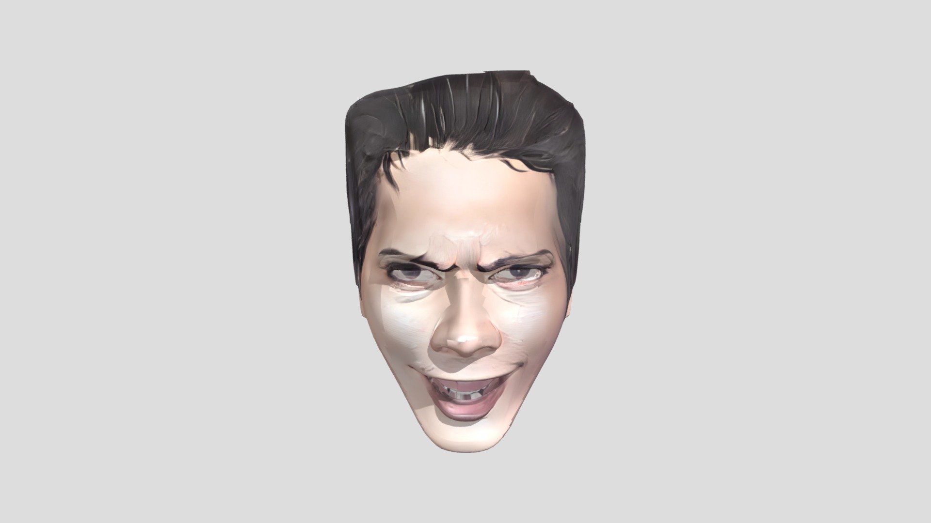 cartoonish human face - 3D model by lavinediel [d03b954] - Sketchfab