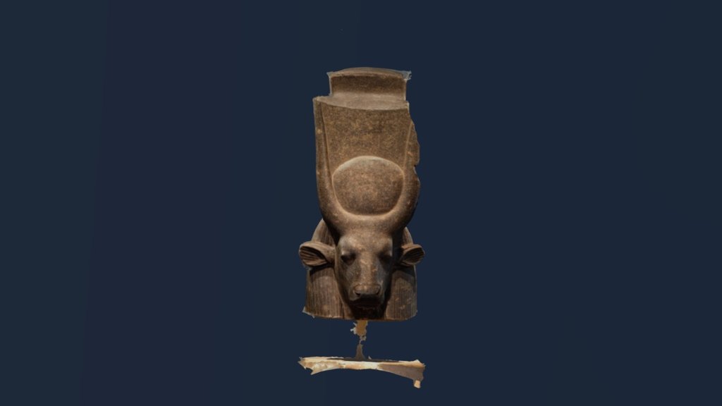 Head of a cow goddess (Hathor or Mehetweret) - 3D model by franziska ...
