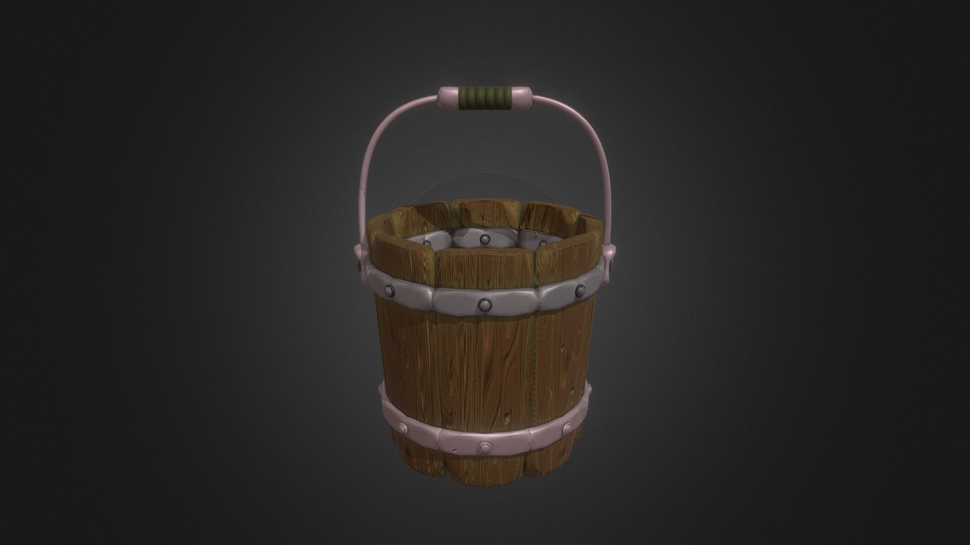 3D Stylized Wooden Bucket - 3D model by Black Lunar (@blacklunar ...