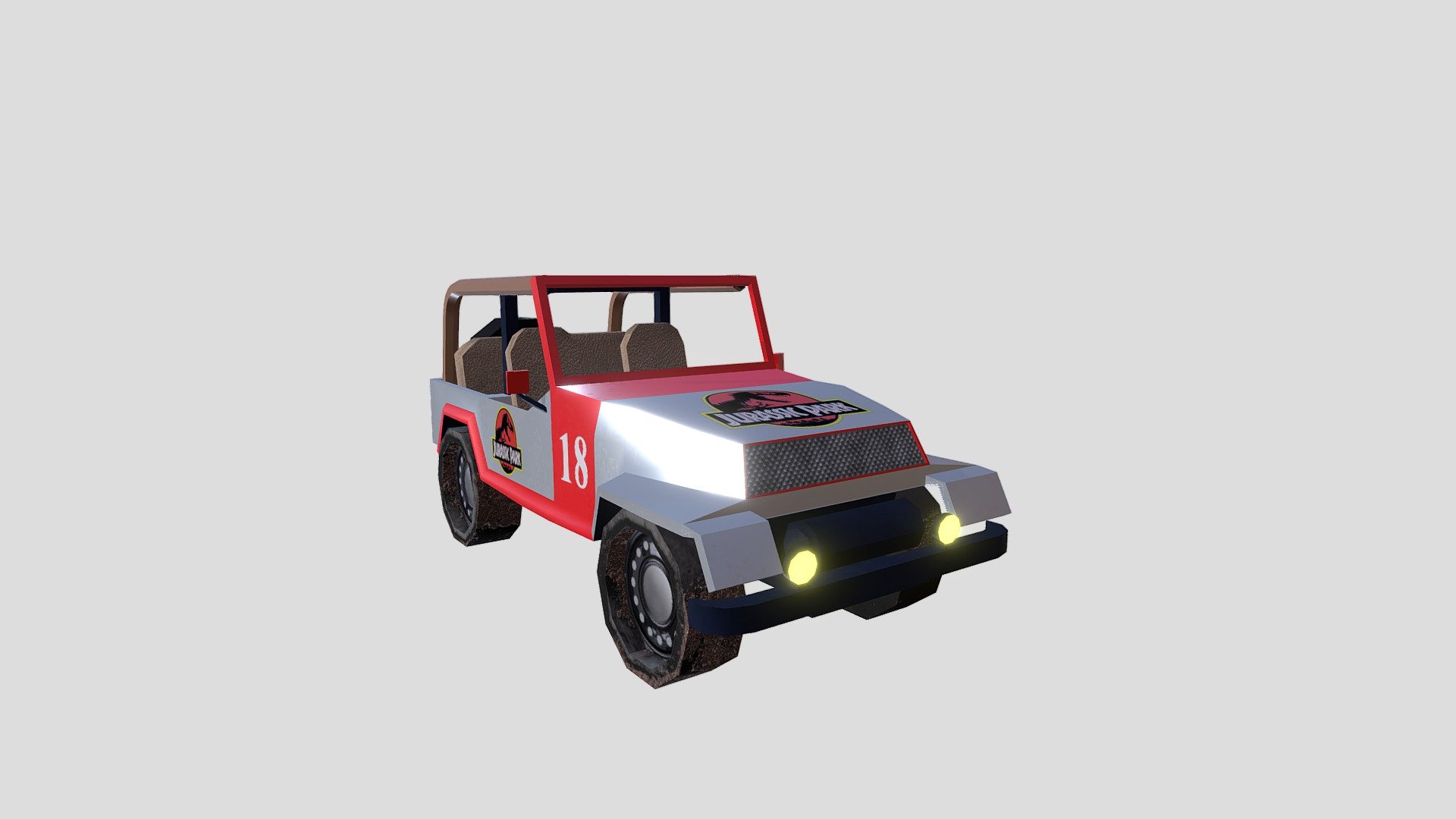 Jurassic Park Jeep - Low Poly - 3D model by Jayden Webb (@jaydenwebb ...