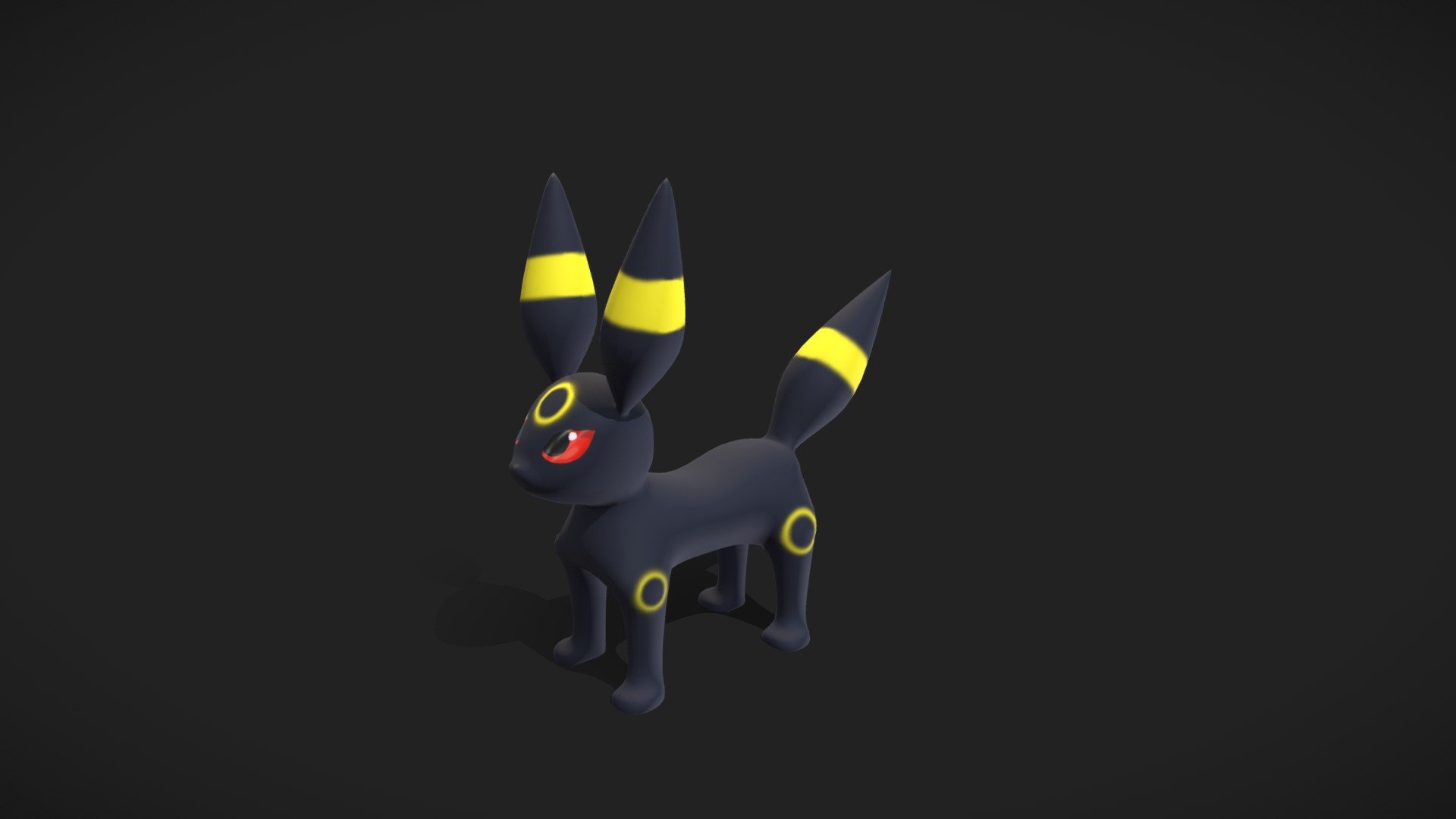 ANIMATED AND TEXTURED POKÉMON UMBREON - 3D model by Constanza ...