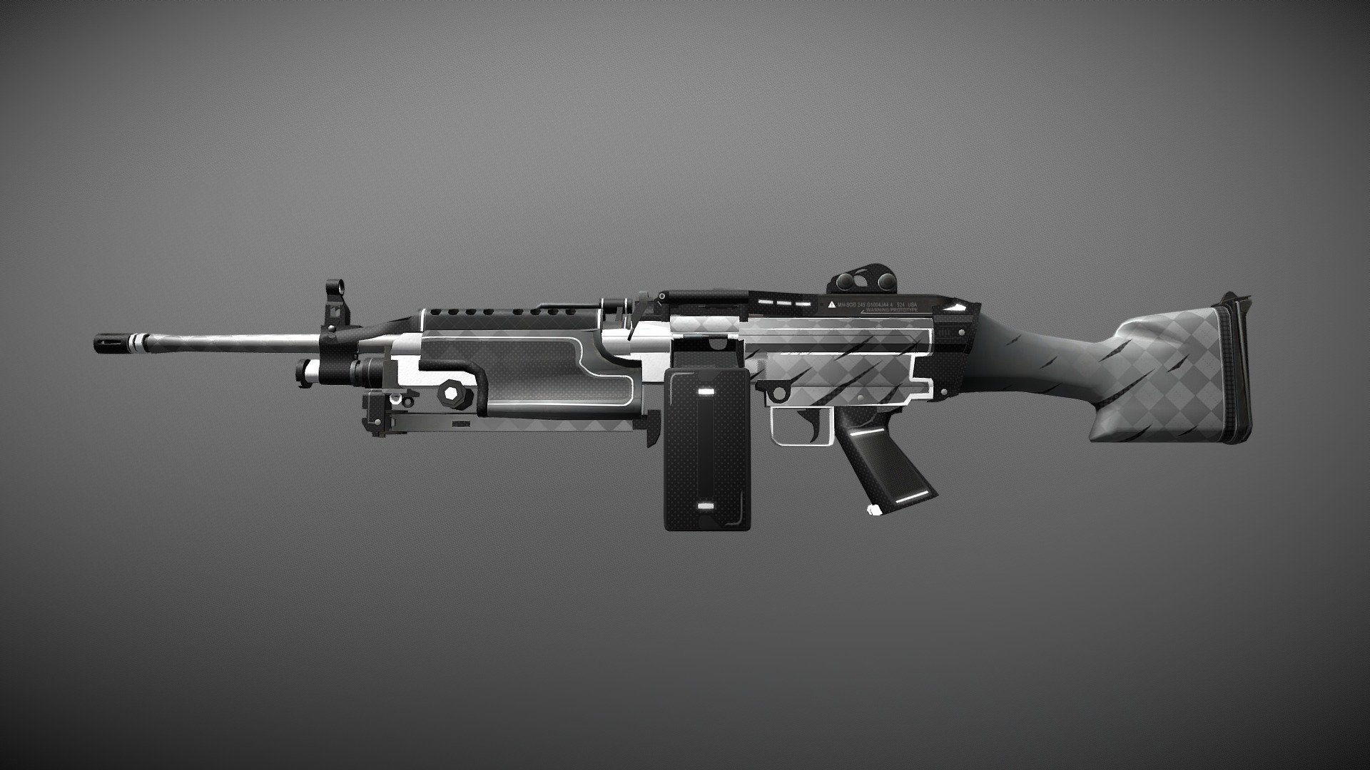 M249 | Black tie - 3D model by nextgenz [d046c9e] - Sketchfab