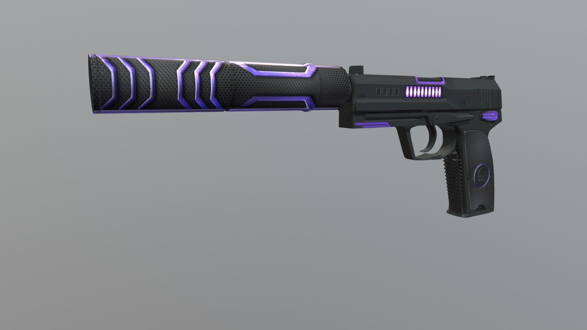 Usp-S - Violet Skull - 3D model by Guri.Kelmendi [d0488c1] - Sketchfab