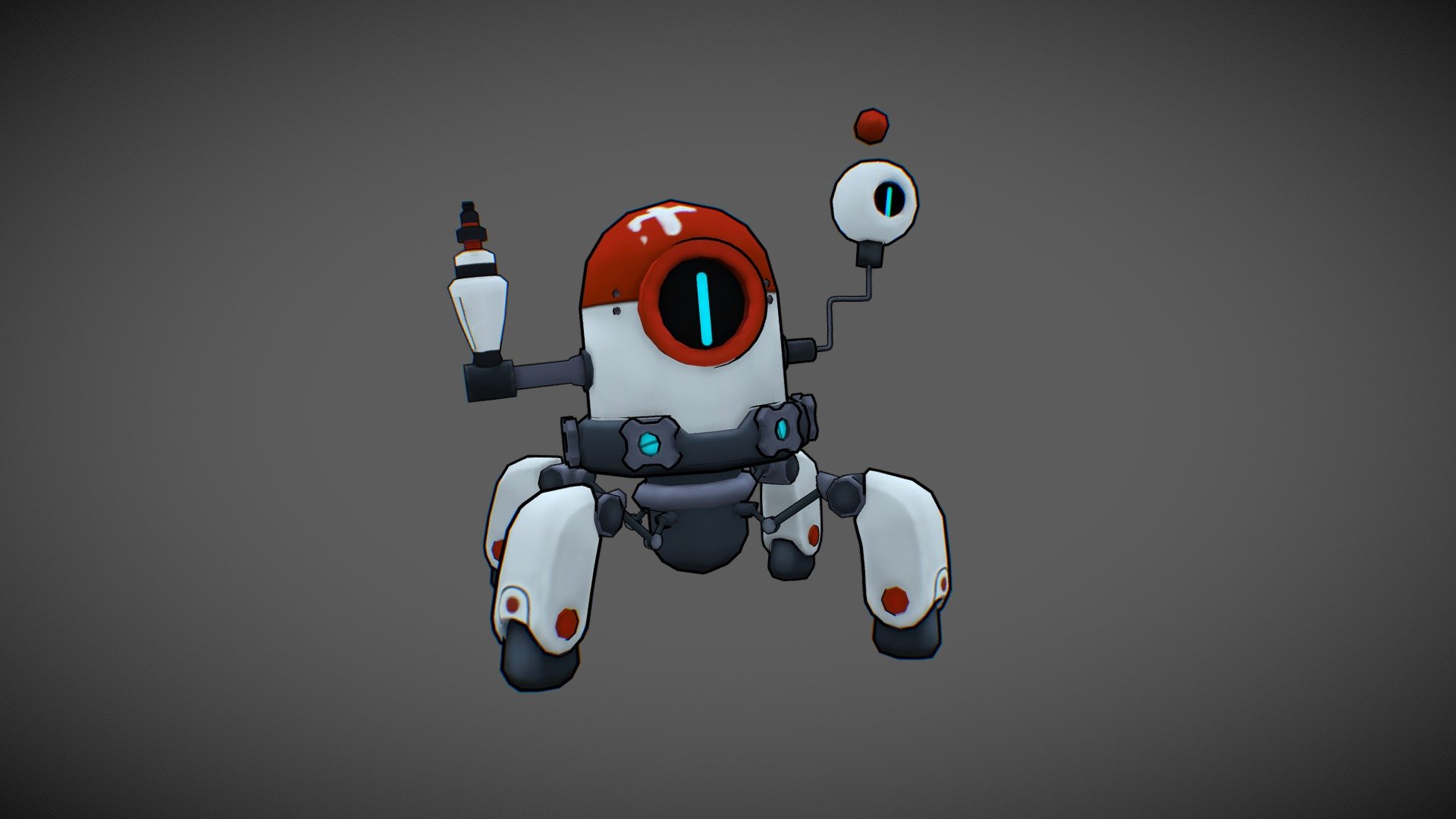 Cute robot - 3D model by Frederique Loizeau (@vailys) [d04e4ba] - Sketchfab