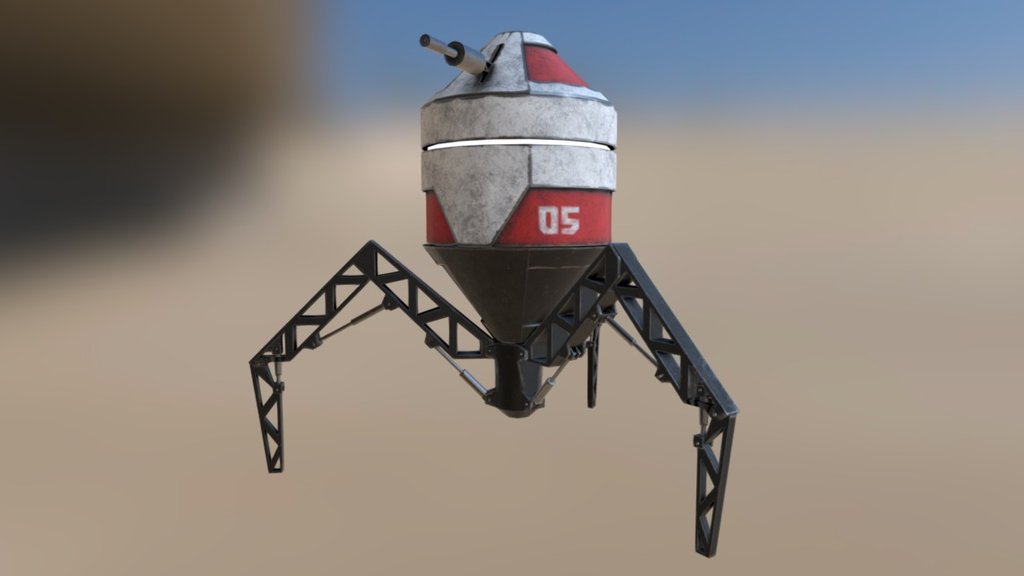 Spider Turret - 3D model by lukedwyer [d04ed37] - Sketchfab