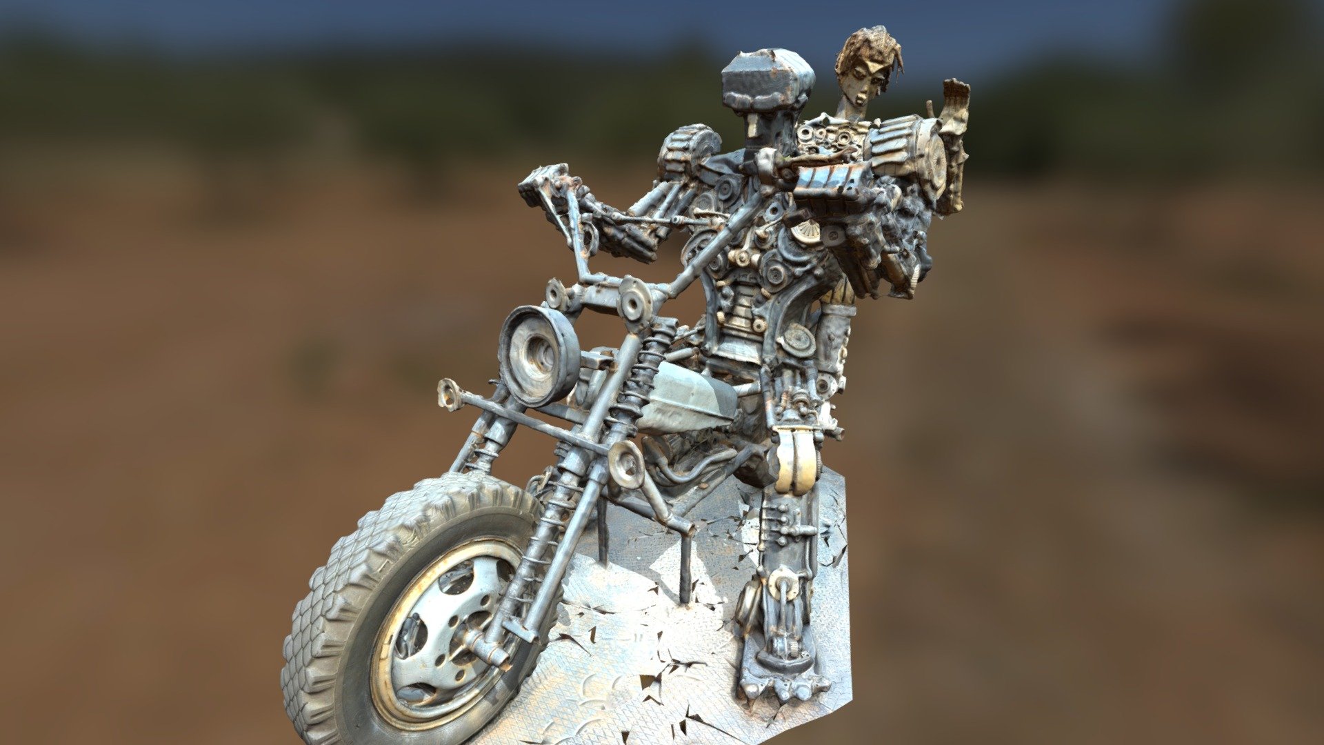 Biker Robot - Download Free 3D model by Geksaedr [d04ef4d] - Sketchfab
