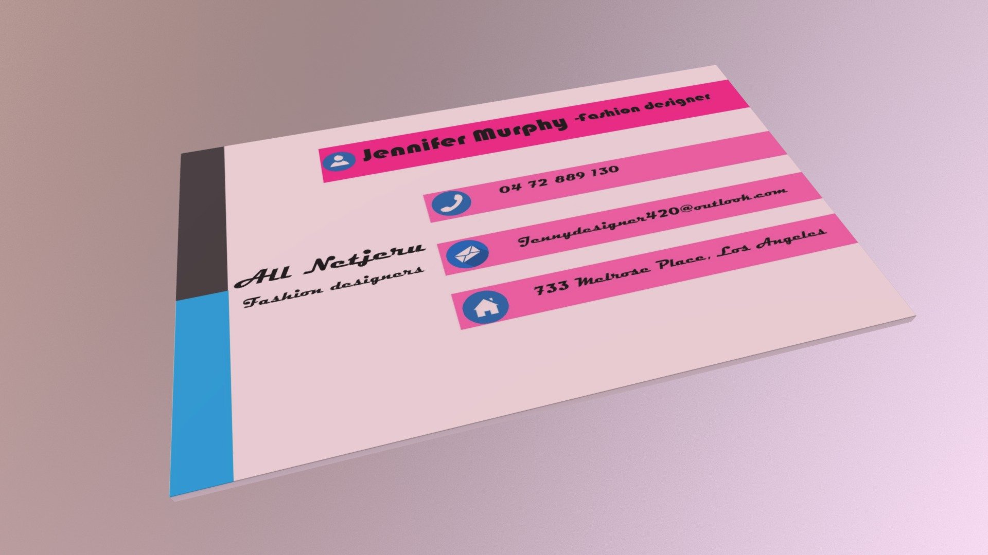 business card - 3D model by ChaoticMunoz [d04f412] - Sketchfab