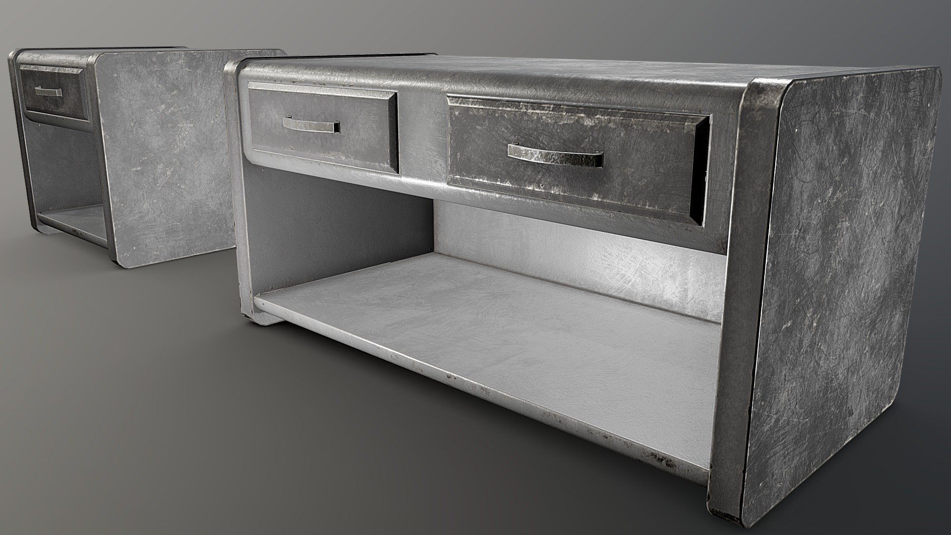 Retro Metal Draw Set_Black - Buy Royalty Free 3D model by AidanWatts3D ...