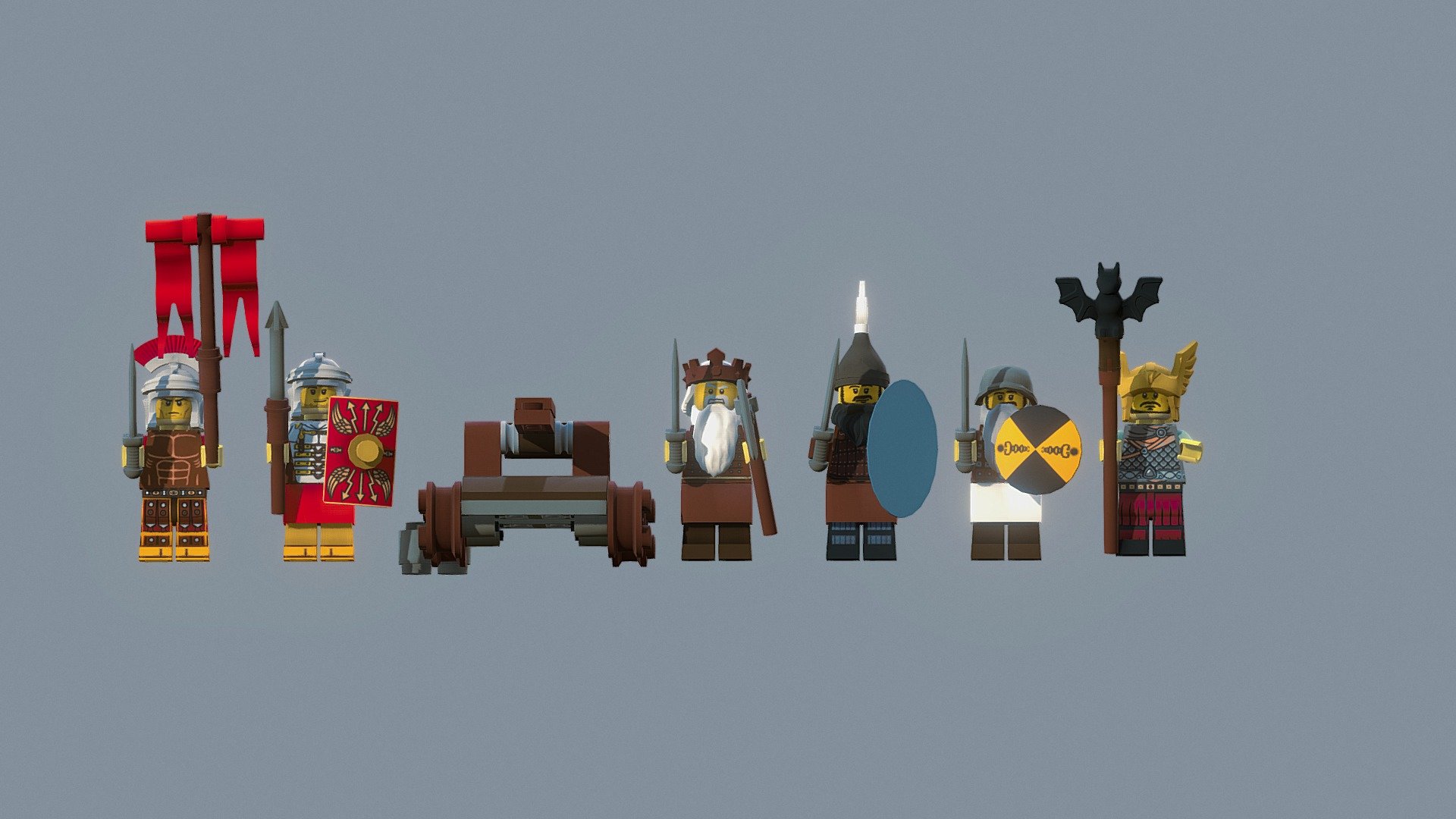Romans vs Celtic Warriors Bricks - 3D model by Lizard (@Lizard ...