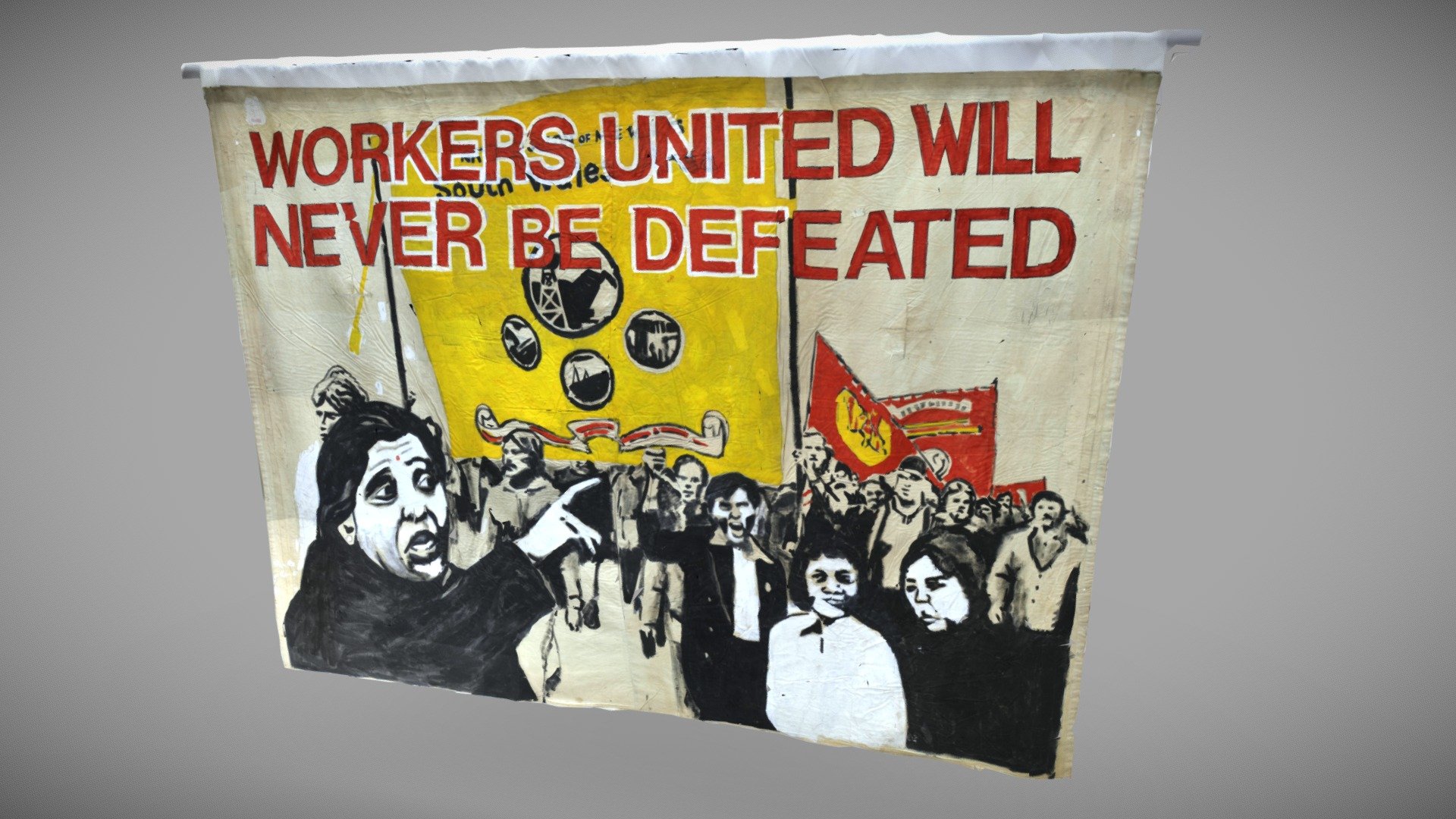 Grunwick Strike Committee banner, around 1976 - 3D model by Peoples ...