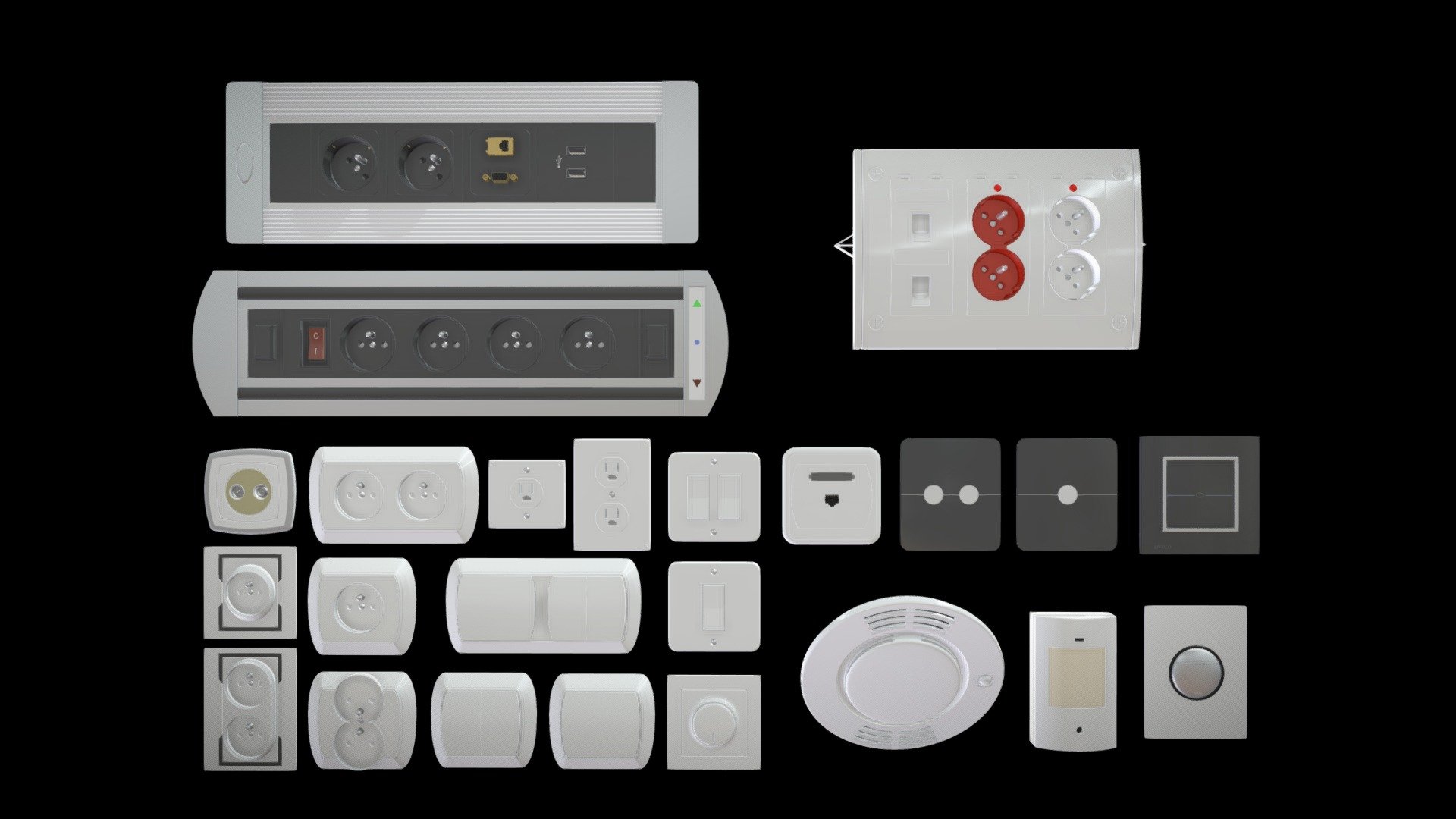 Wall Plugs Pack - Buy Royalty Free 3D model by Adrian Kulawik ...