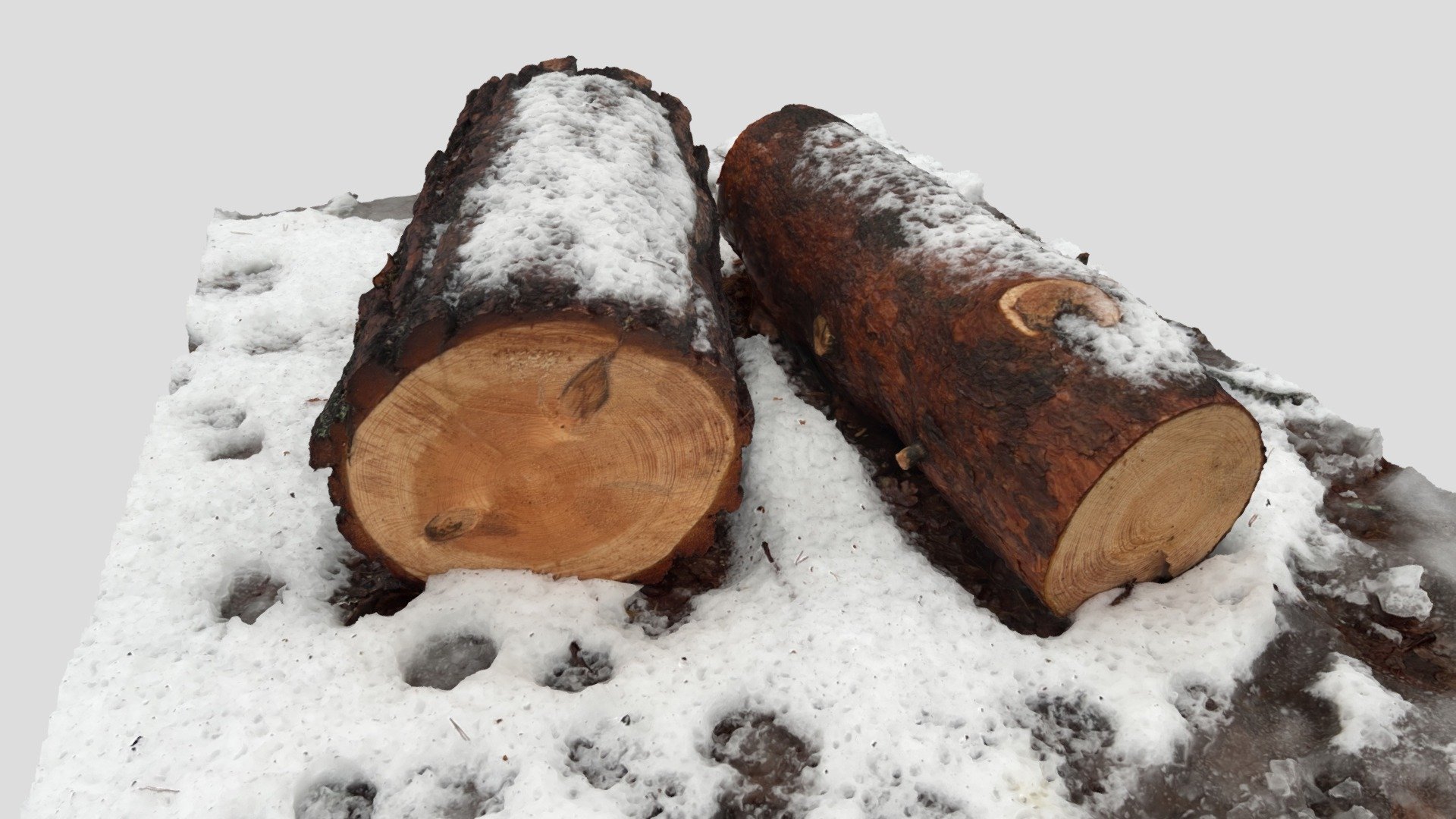 Snow covered logs - Download Free 3D model by Colin.Greenall [d058e45 ...