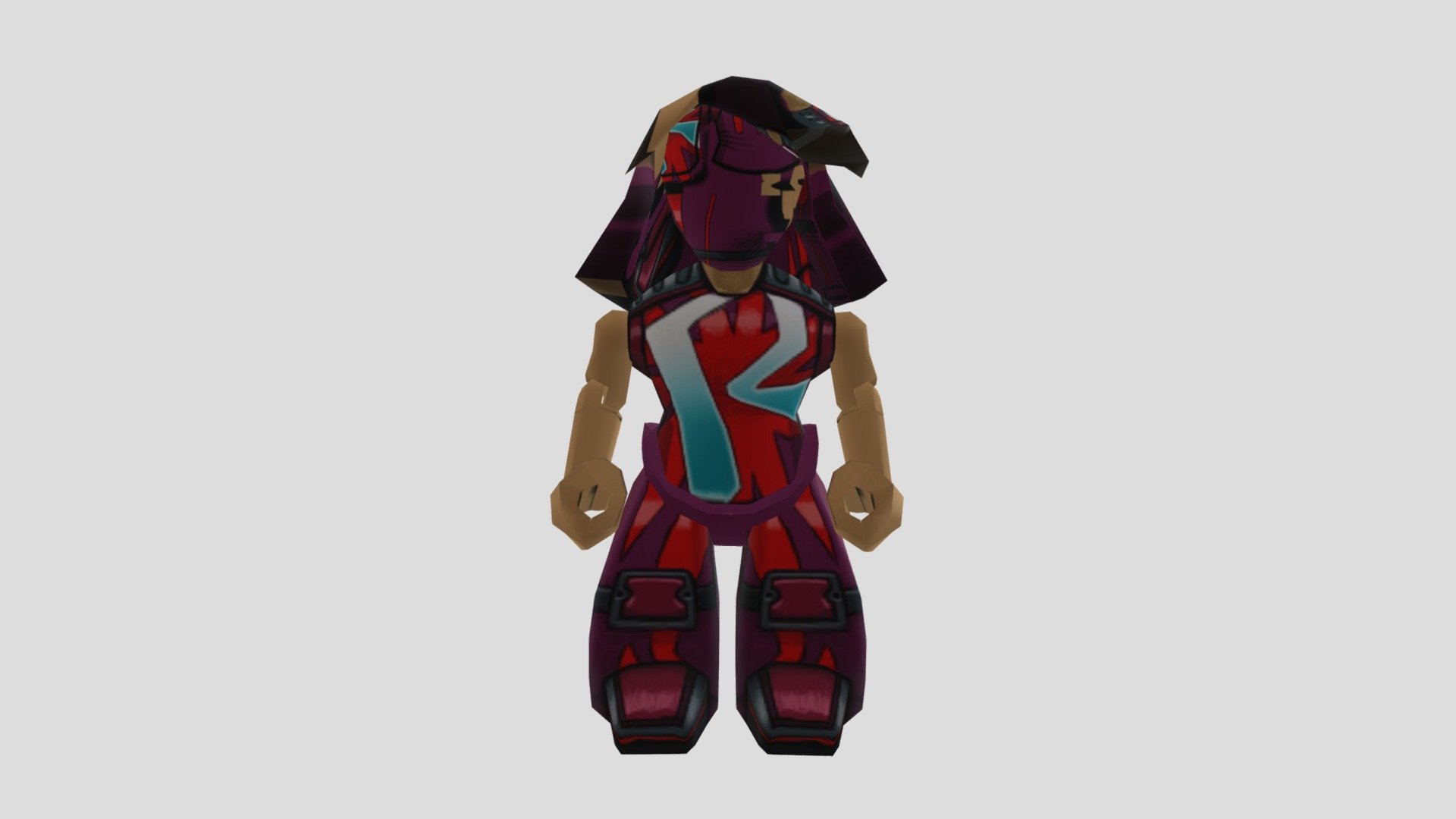 Roblox Fusedgirl with texture (Messed up head) - Download Free 3D model ...