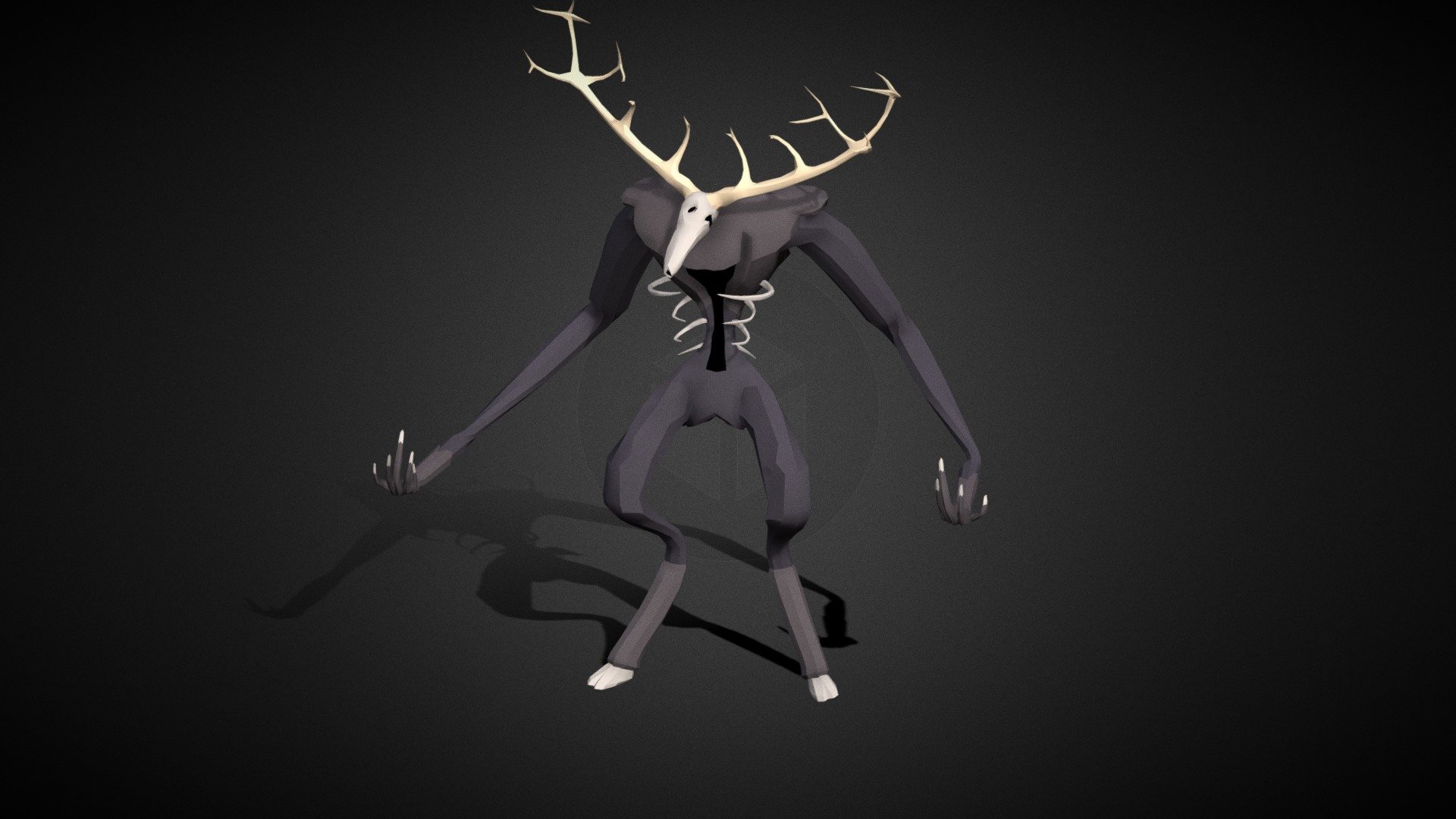 Wendigo - Low Poly - Download Free 3D model by NECROMON [d05df20 ...