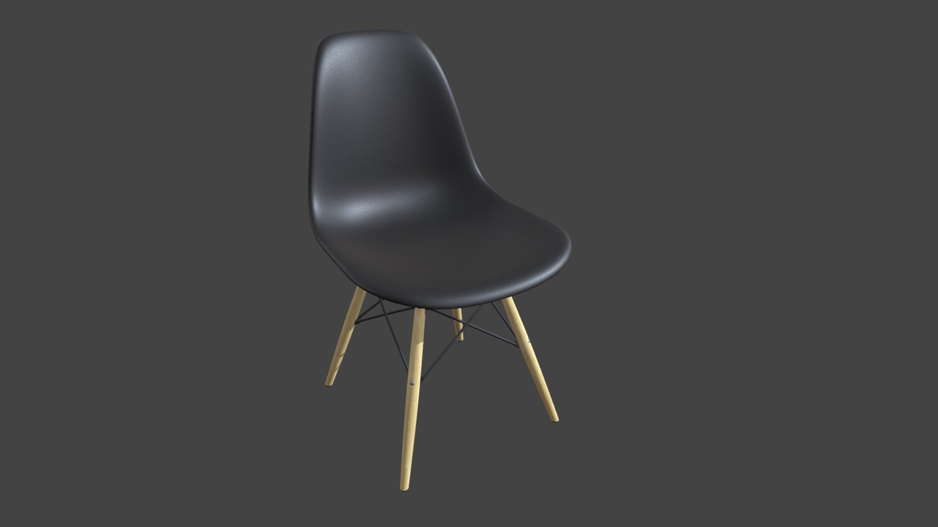 Chair - Eames Wood | Black - Download Free 3D model by Átila Becker ...