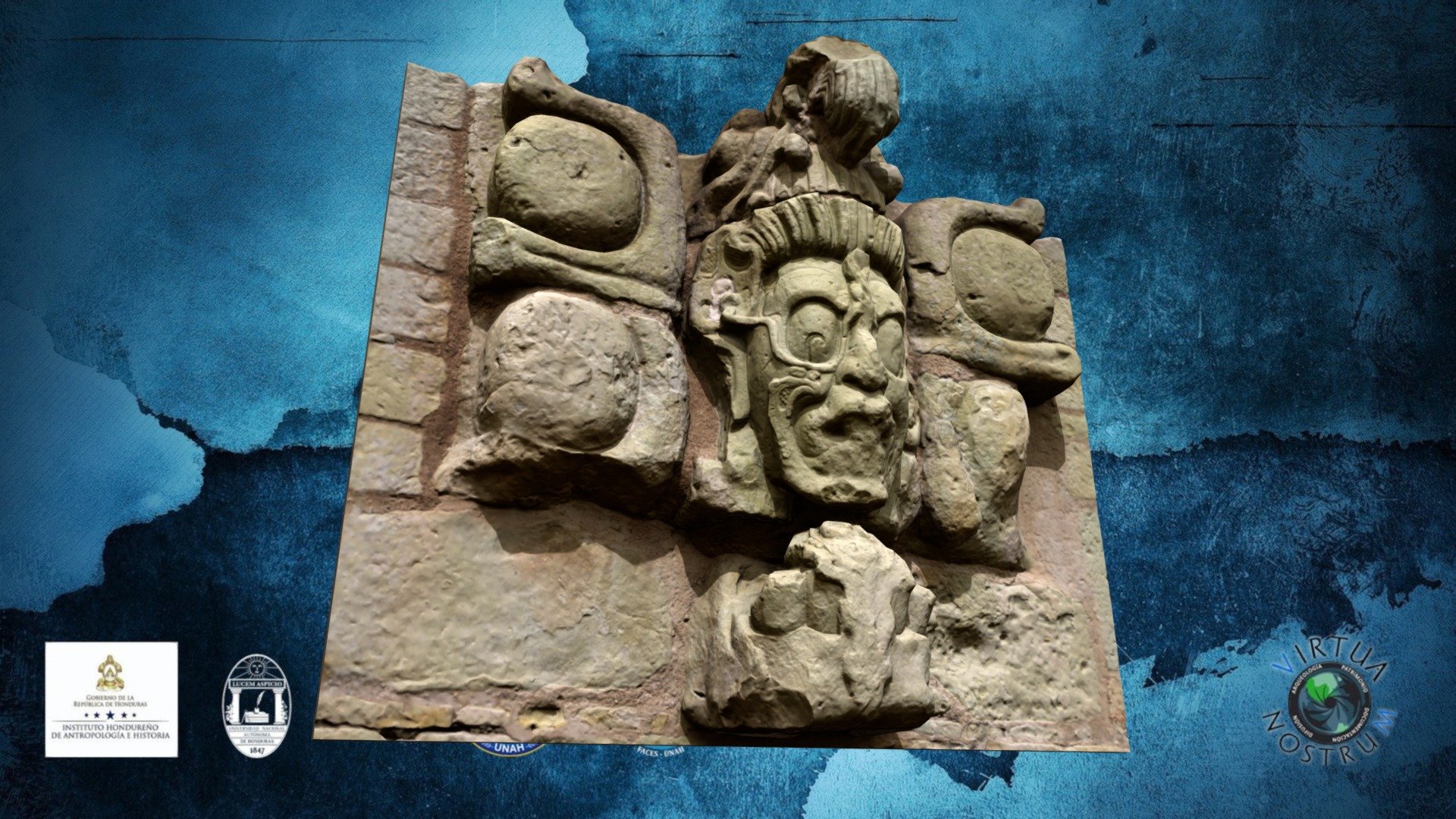 Dios del Sol Maya - Mayan Sun God (Copán, HND) - 3D model by ...