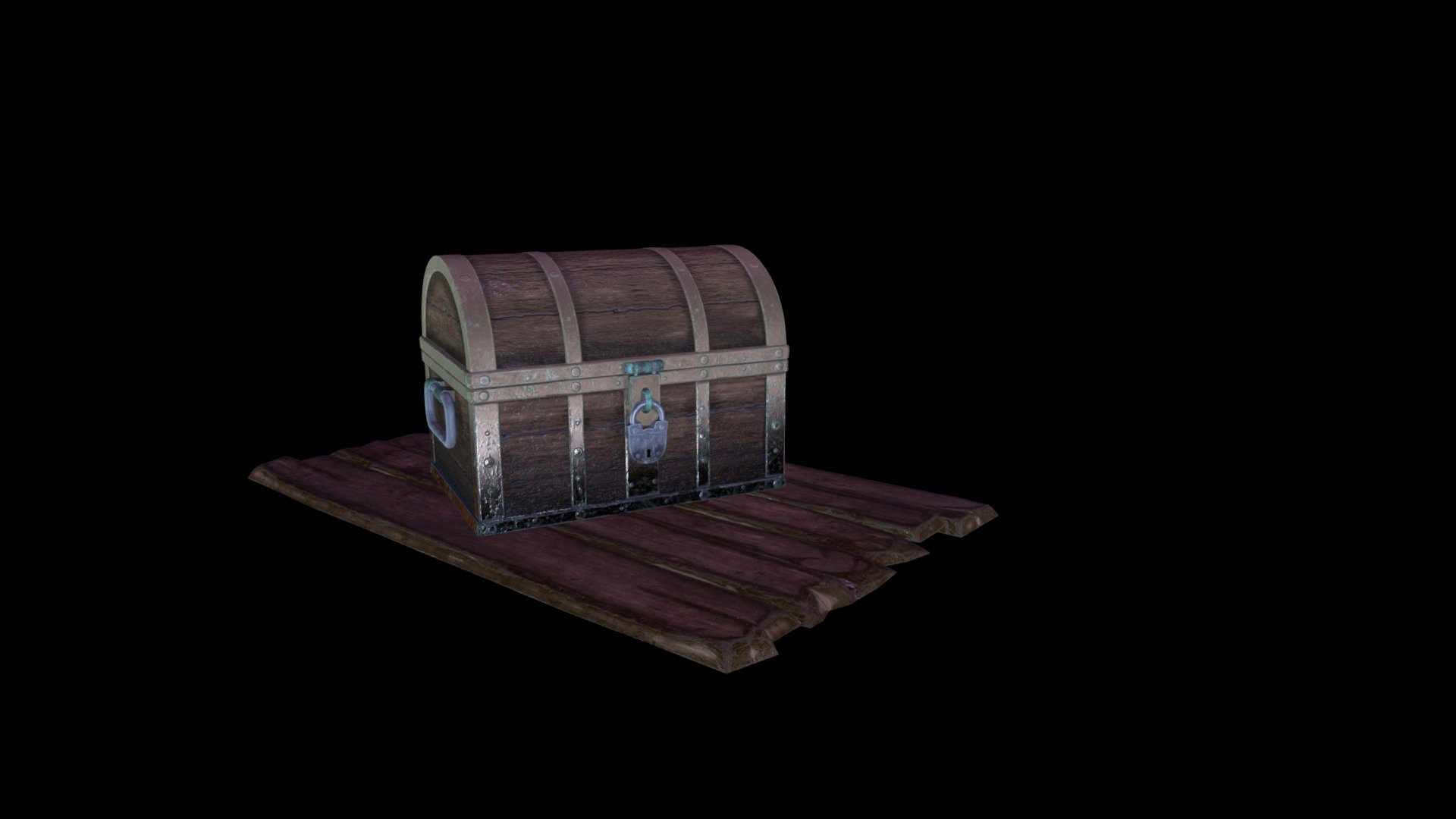 Old Waterlogged Treasure Chest - 3D model by Steven Maslovskiy ...