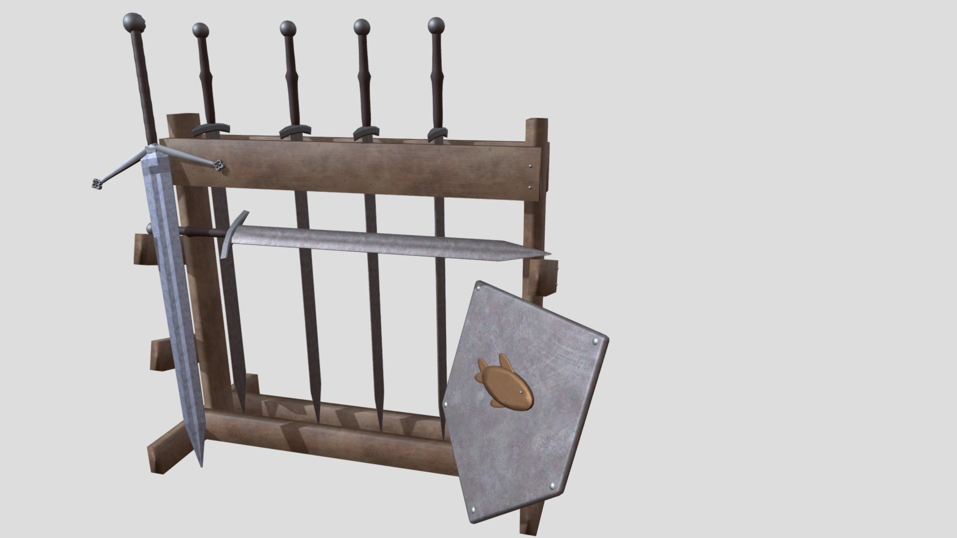 Weapon_Rack_Full - 3D model by Meat_506 [d06b294] - Sketchfab