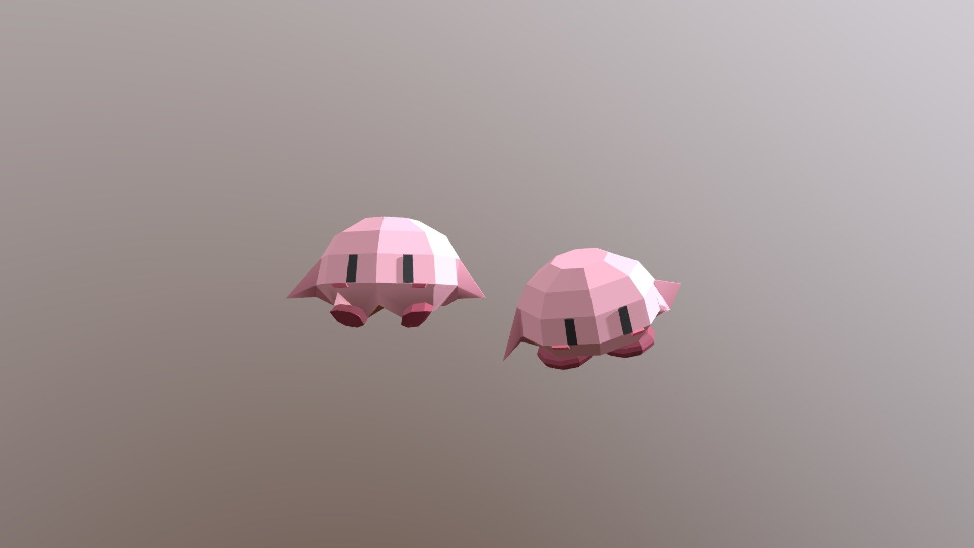 Low Poly - Kirbys - 3D model by Caramelle [d06e6ce] - Sketchfab