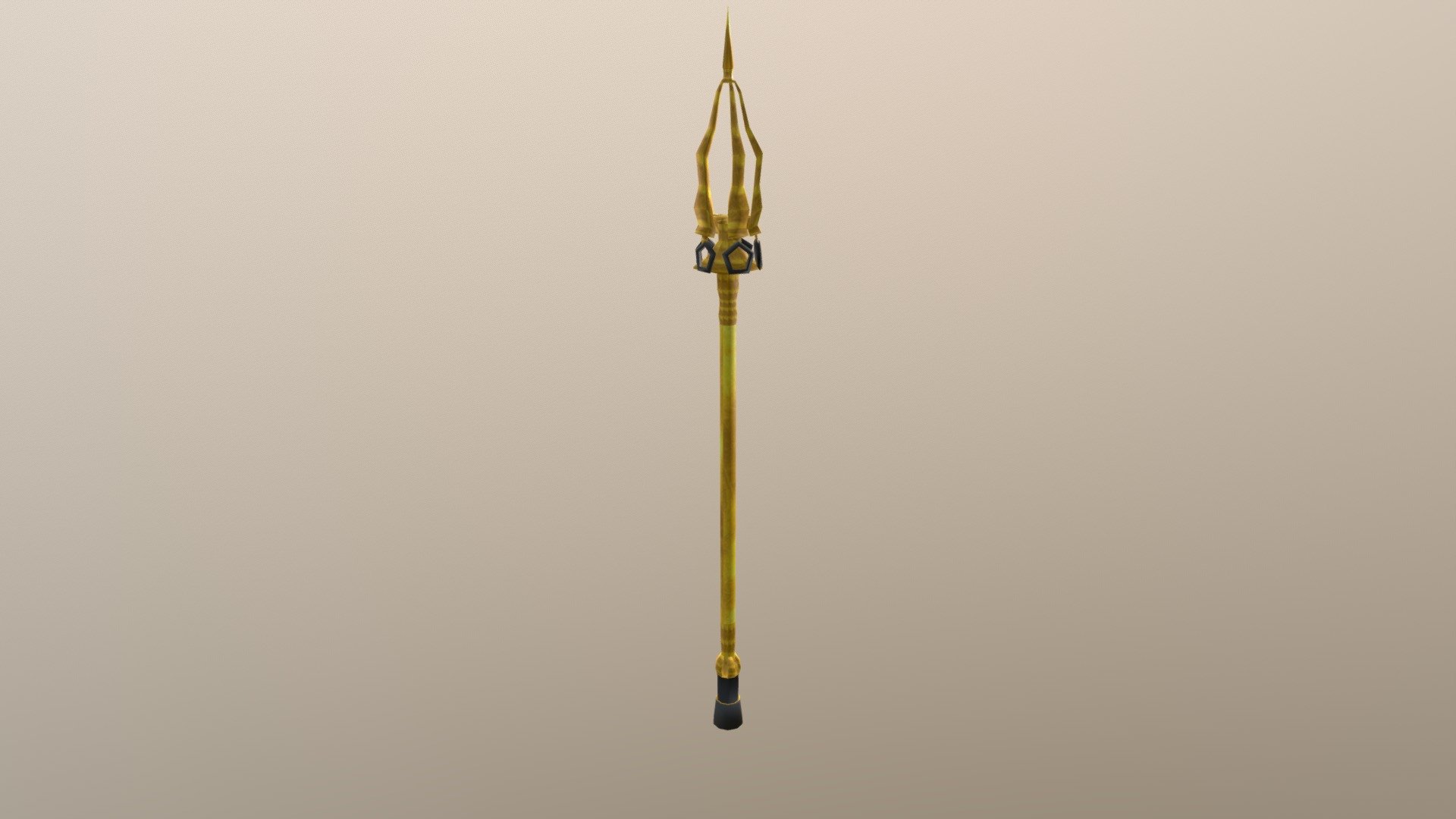 Golden Staff - 3D model by Zieskien [d06fcbd] - Sketchfab