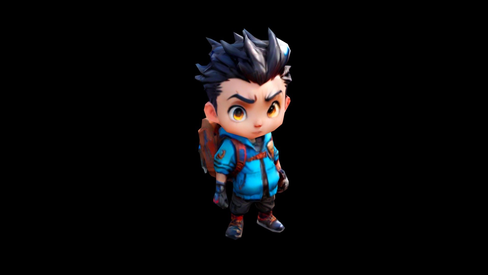 Cartoon character Raizen standing on a rock - Download Free 3D model by ...