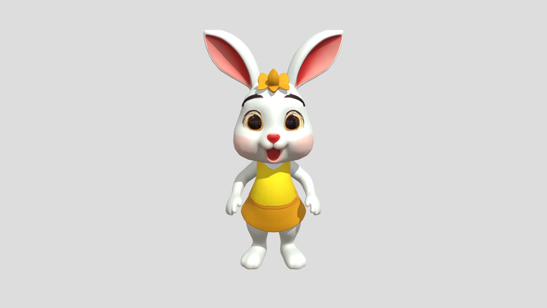 cartoon anthropomorphic bunny character - 3D model by dotpro [d079389 ...