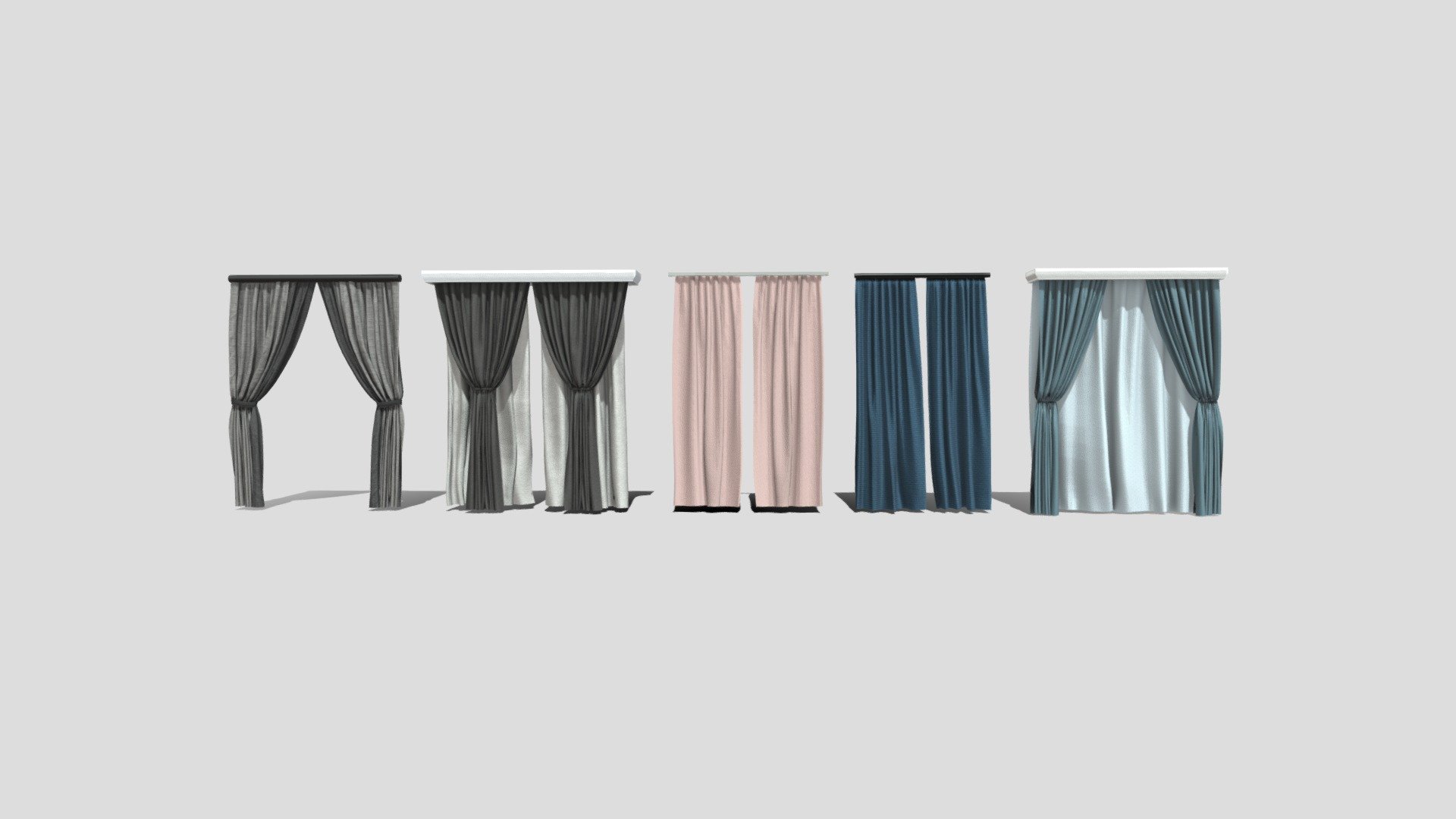 Curtains - Buy Royalty Free 3D model by rebuilderai (@RebuilderAI-vrin ...