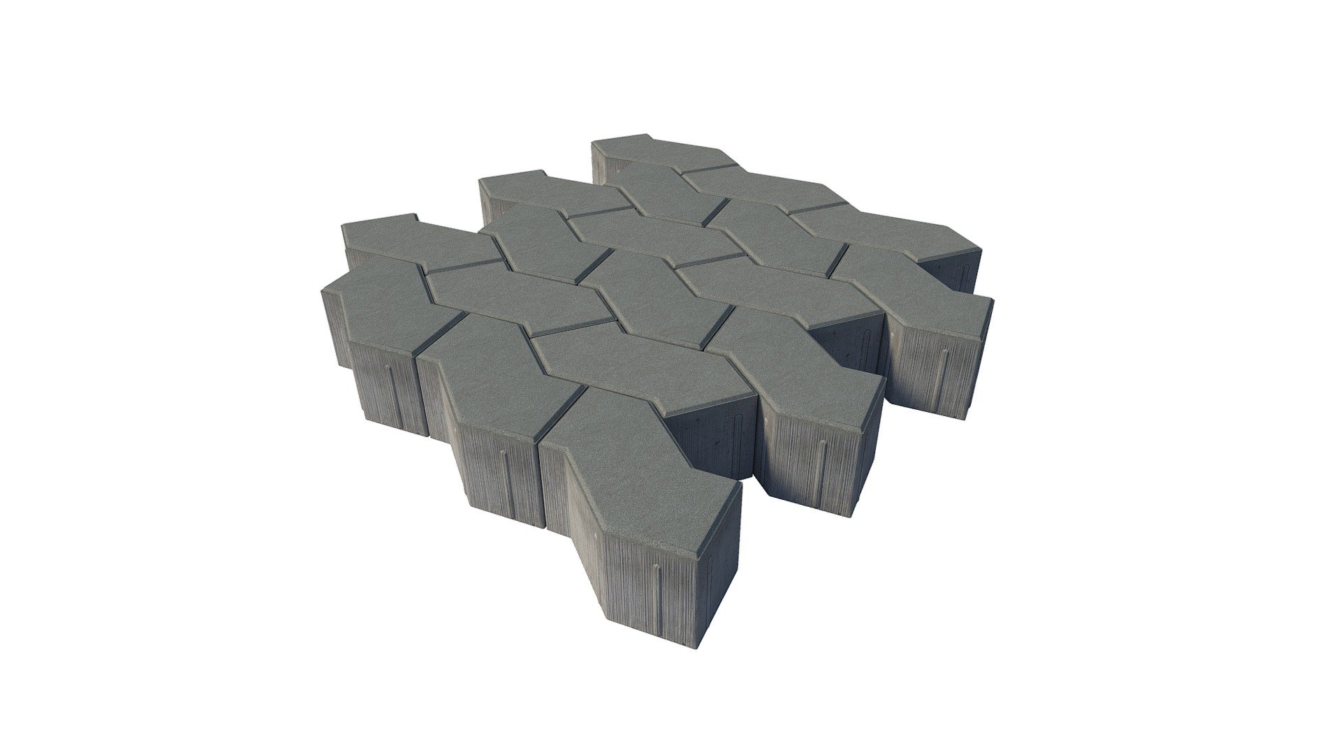 Paving slabs S-forma standard grey - Download Free 3D model by ...