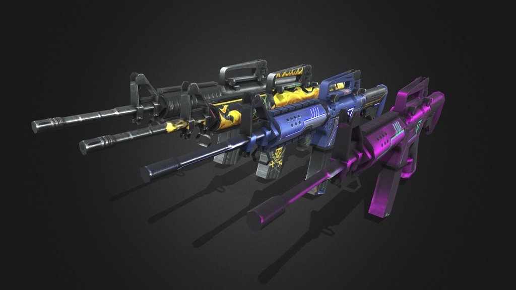 FREE FIRE GUNS - A 3D model collection by FFXAN FF (@FFXAN) - Sketchfab