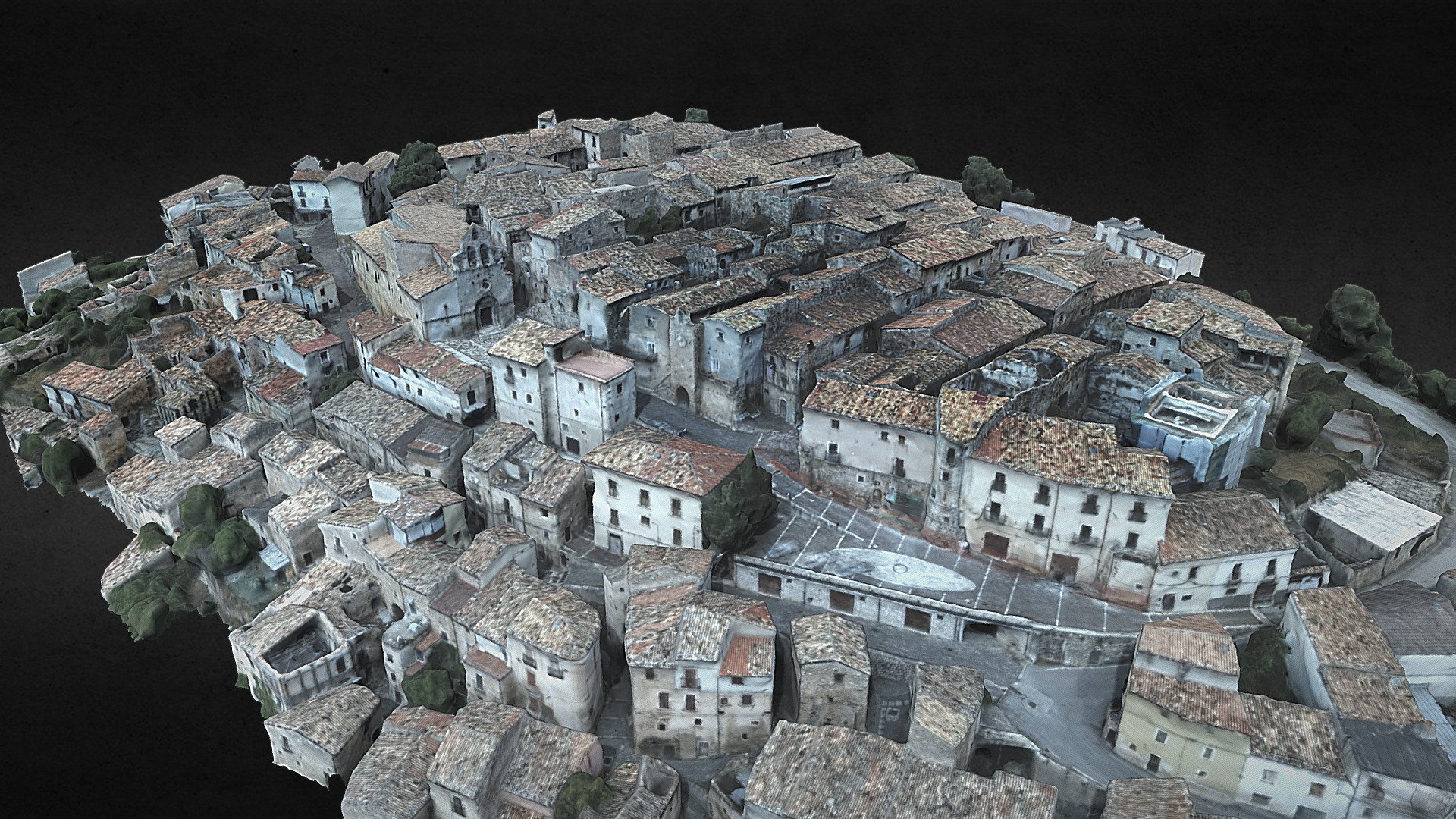 Village of Castelvecchio Calvisio, Italy. - 3D model by Stephane ...