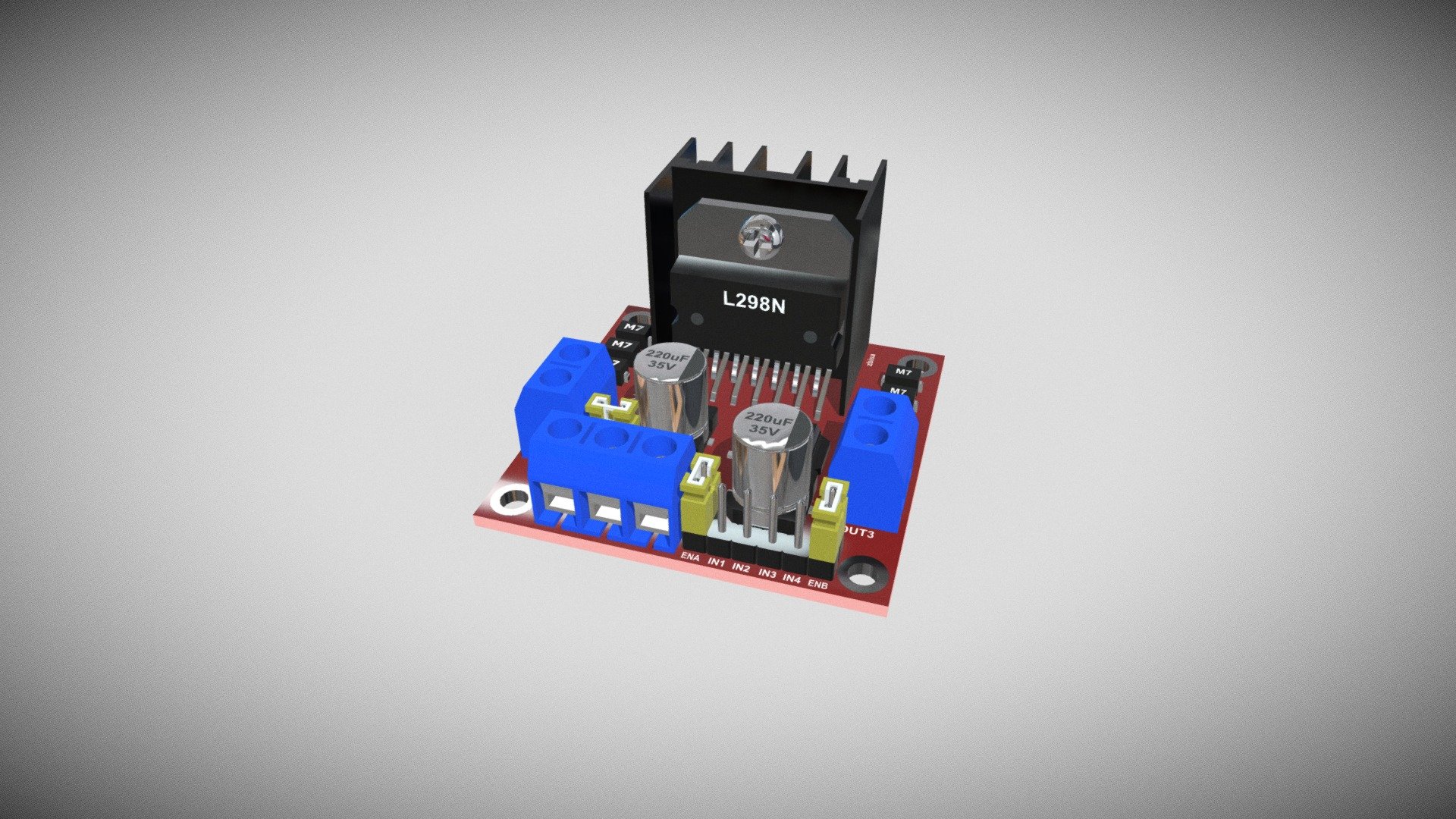 Driver Ponte H L298N - Download Free 3D model by Robótica Paraná (@roboticaparana) [d085580 ...
