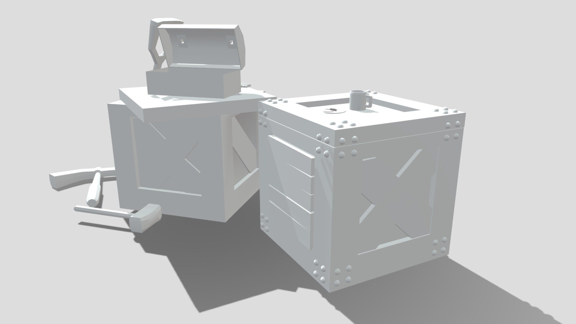 Level 6 Asset Crates Scene - 3D model by Kelsie_wh [d08bfb7] - Sketchfab