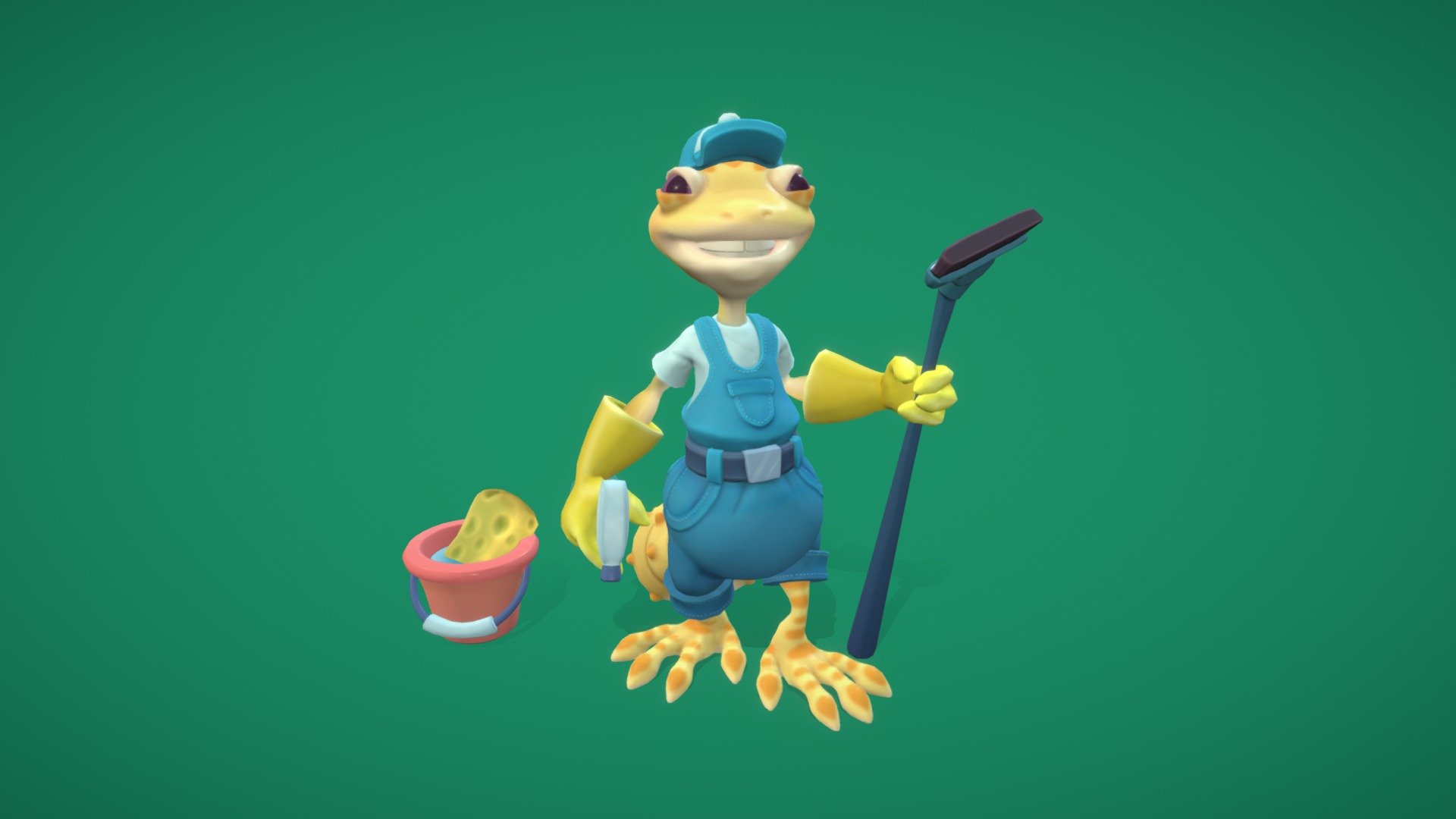 Gino The Gecko - 3D model by nataliarvidsson [d08f781] - Sketchfab