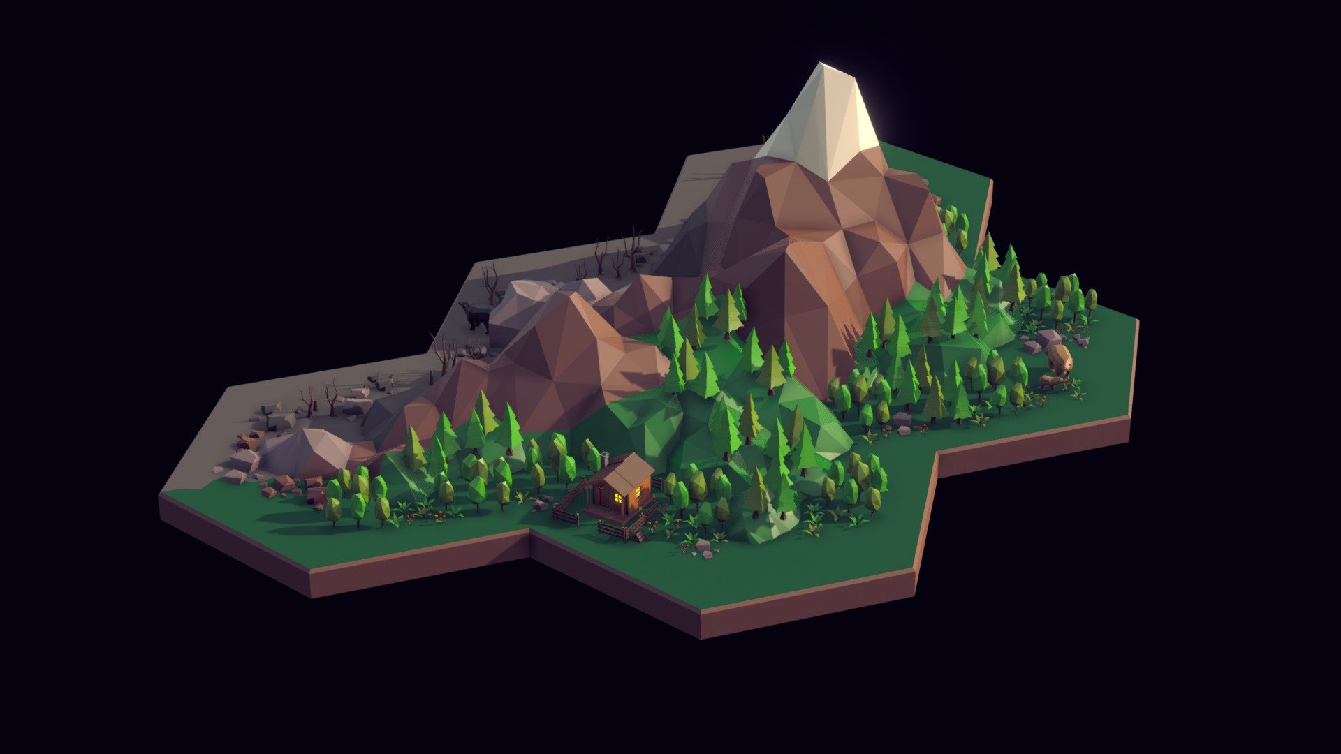Diorama_Mountain - 3D model by Junhong (@longjunhong) [d09e0b3] - Sketchfab