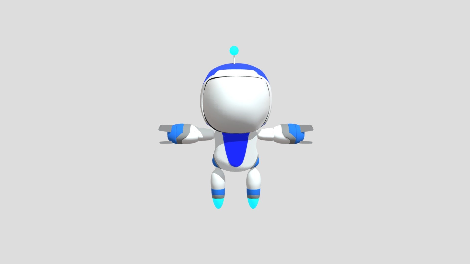 Astro Bot rigged 3d model with cape low poly acc - Download Free 3D ...