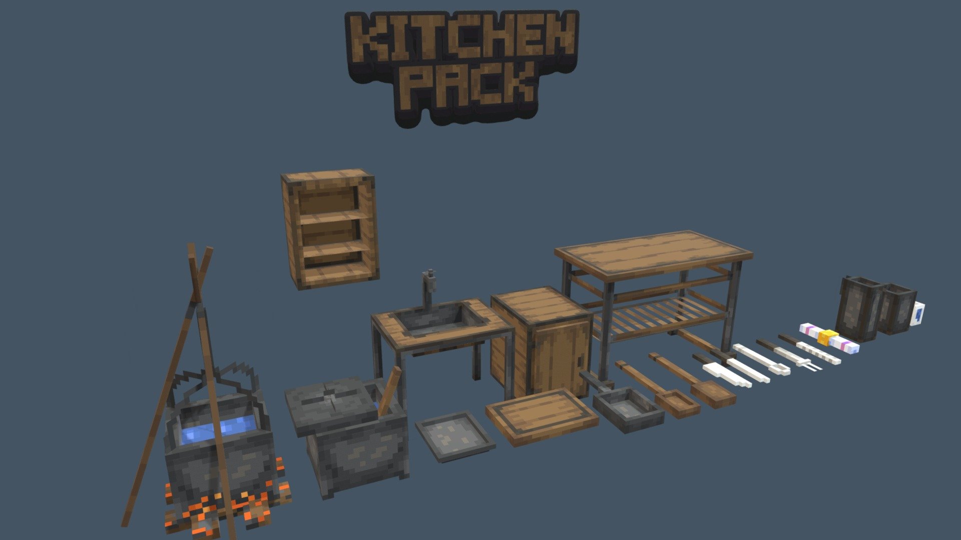 Kitchen Pack - PaperCraft - 3D model by PaperCraftWorkshop [d0a3735 ...