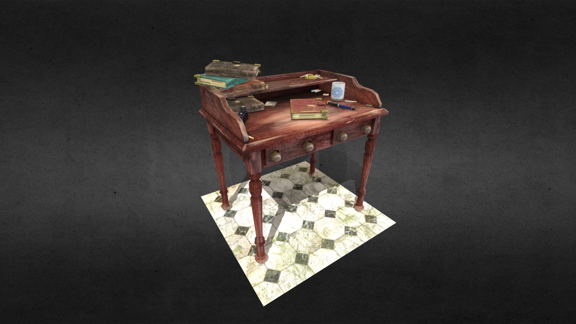 Low Poly Detectives desk - 3D model by Lucas Street (@FWlucasstreet ...