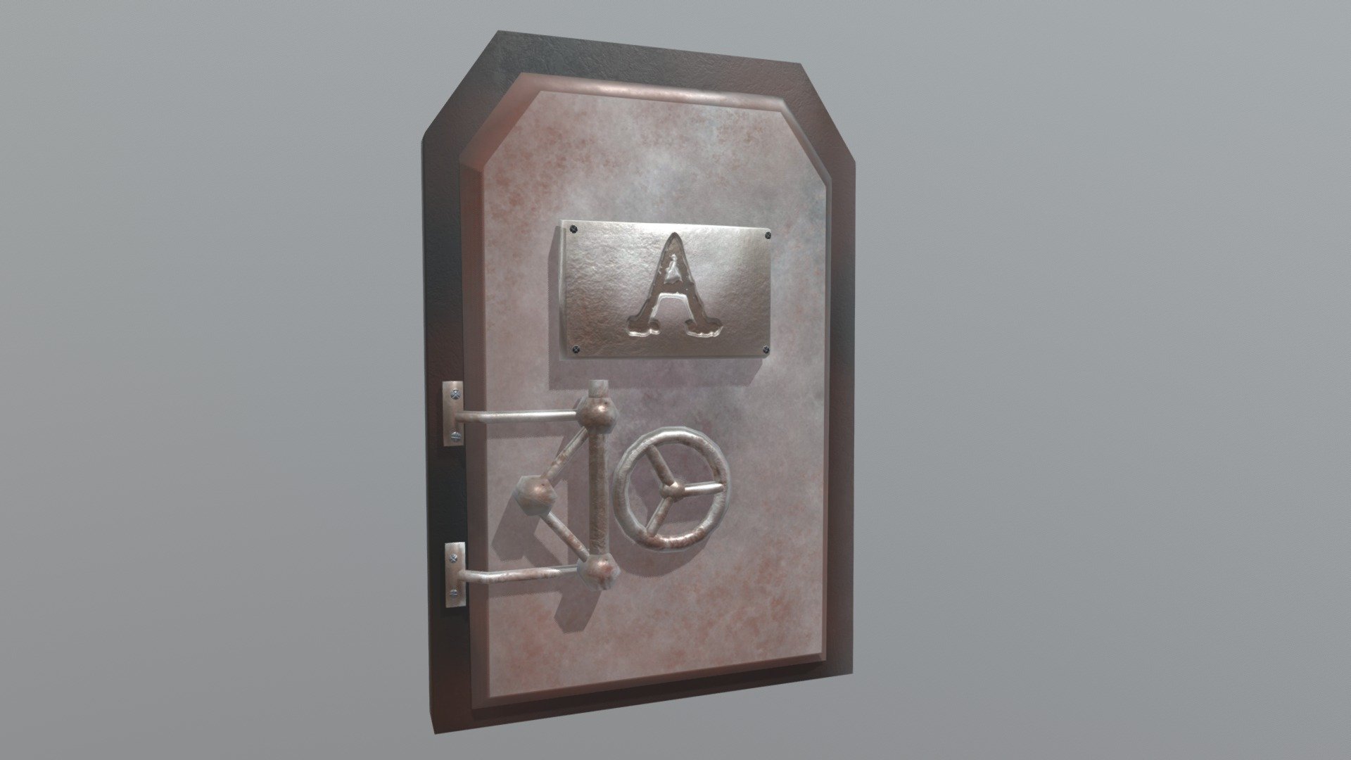 Metal Door (Wheel Rounded Ver.) - 3D model by Kugatsu Tsukai 3D Model ...