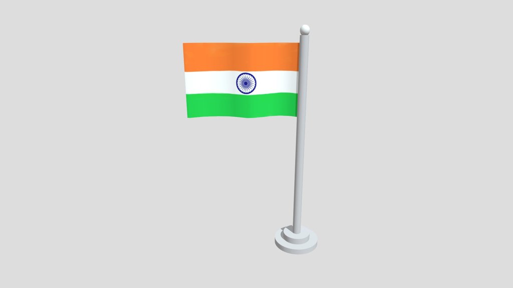 flag of india - A 3D model collection by anipap - Sketchfab