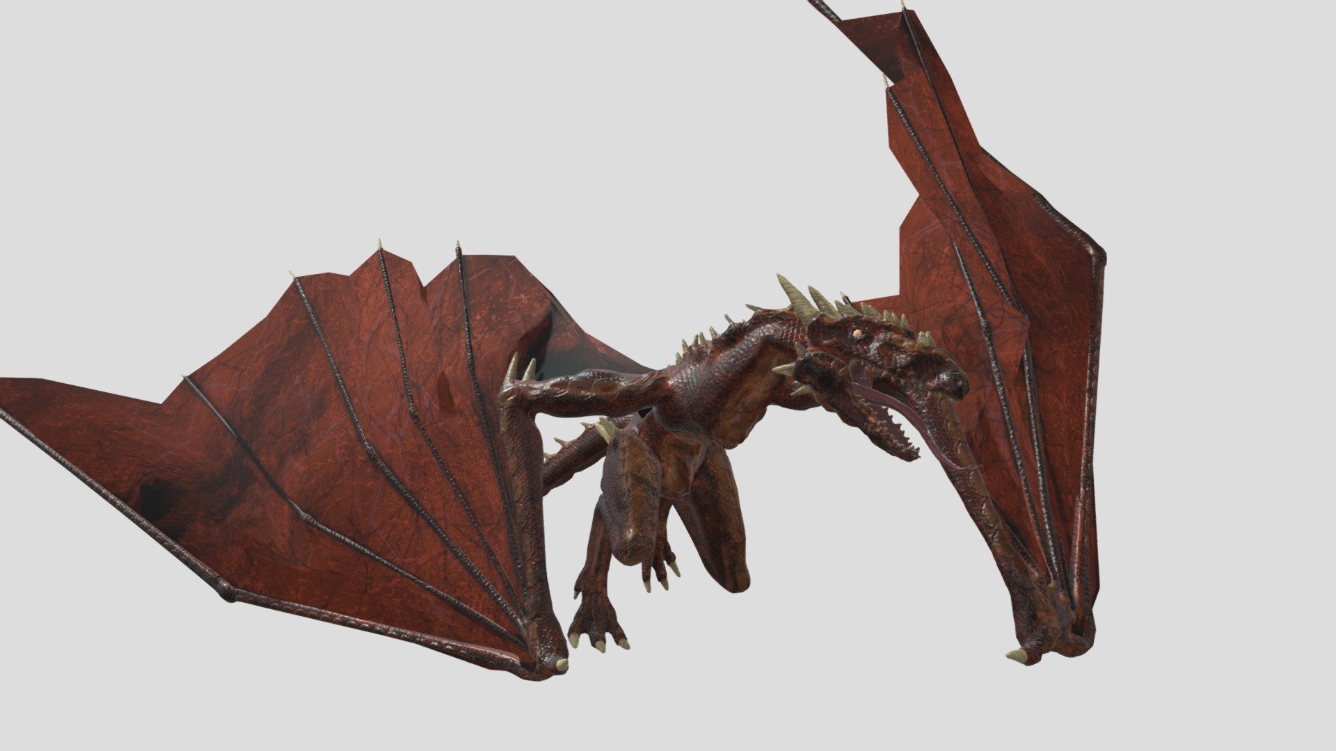 Rigged Red Dragon - 3D model by Parnoico [d0aa785] - Sketchfab