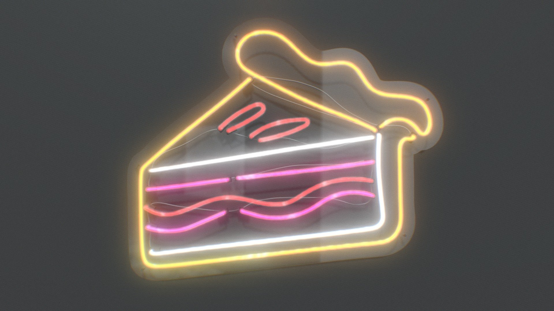 Pie Slice - Neon Sign - 3D model by NEONPLEX [d0ab533] - Sketchfab