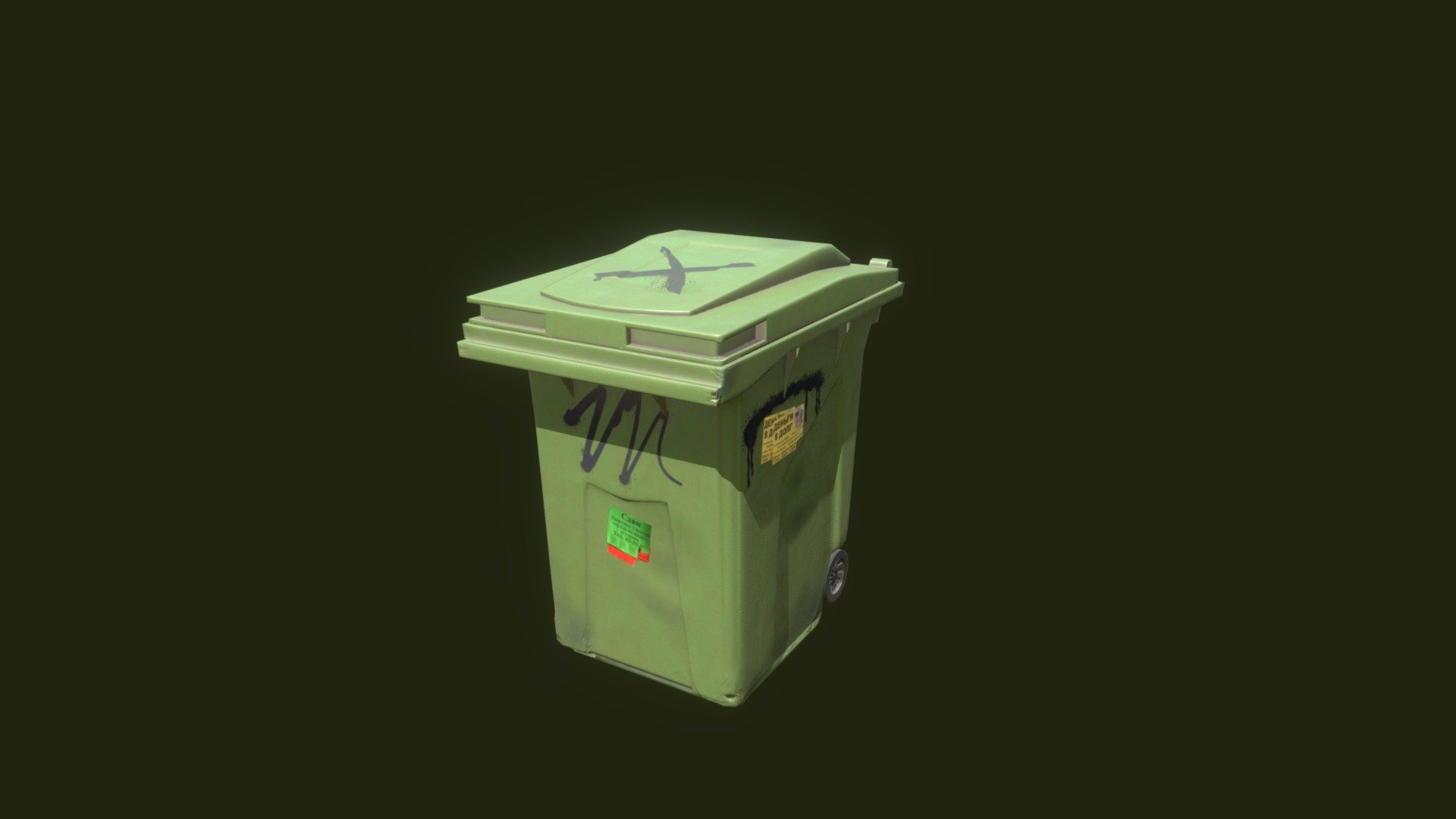 Trash Can (game-ready) - 3D model by Dmitrii Andreev (@mitai86 ...