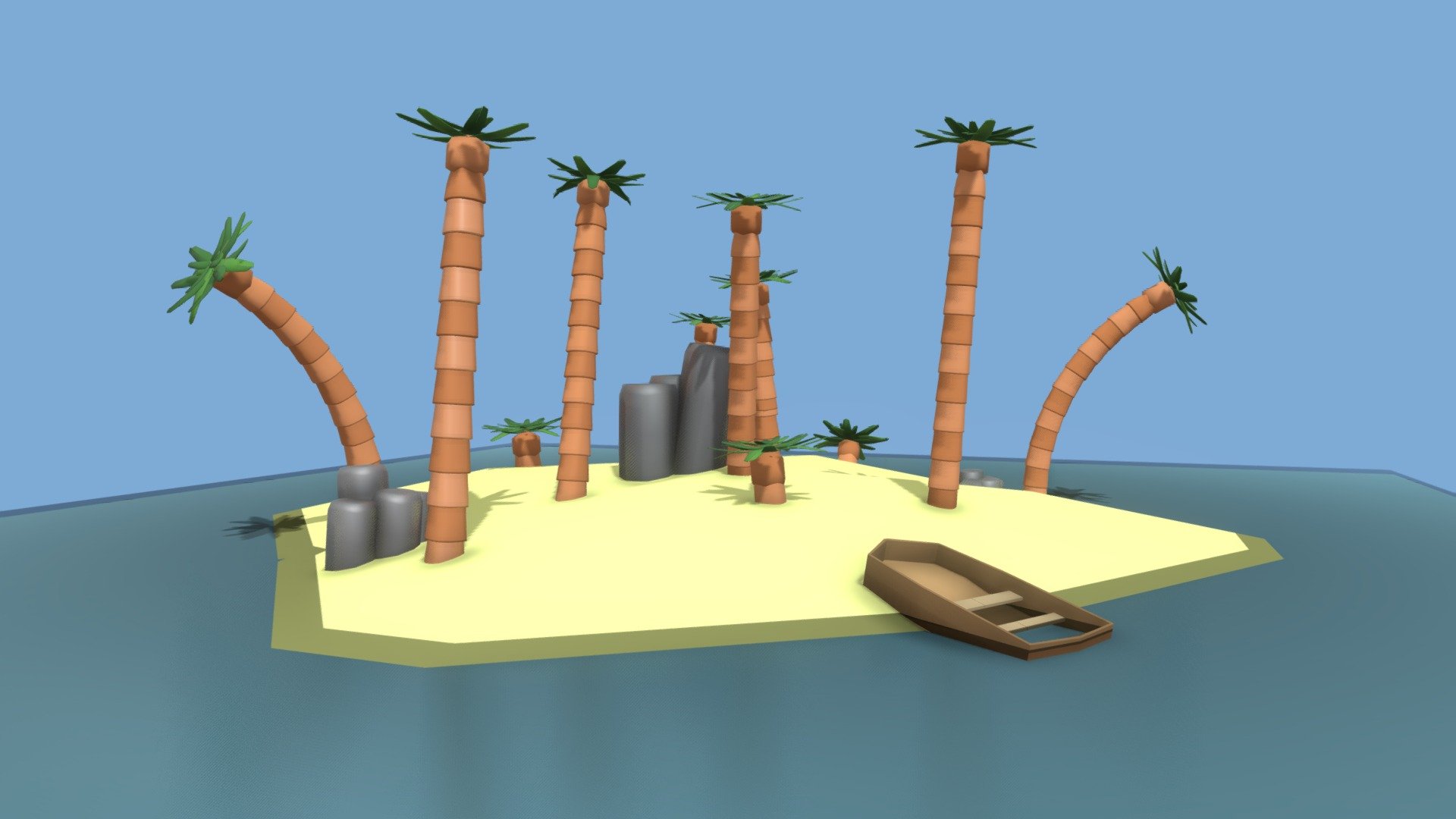 Low Poly Tropical Island Pack – Free Download - Download Free 3D model ...