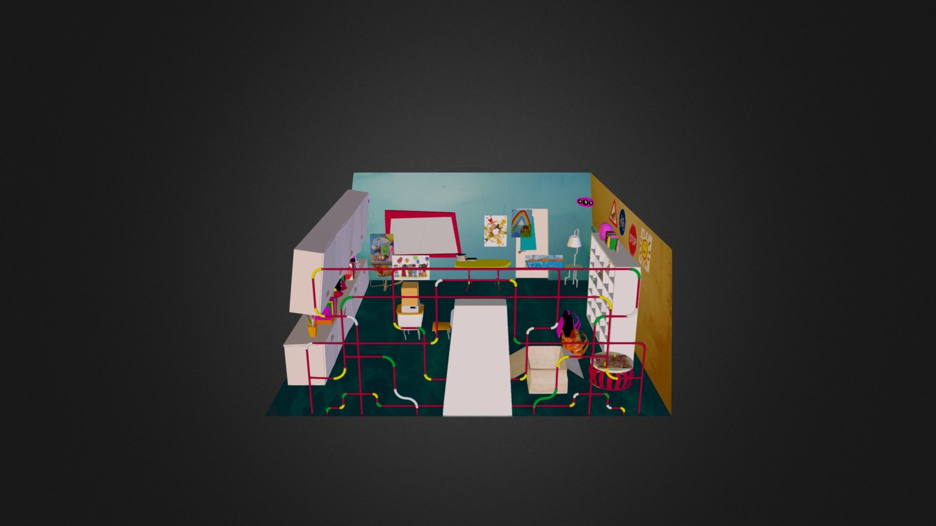 Classroom - 3D model by voight [d0b2dd1] - Sketchfab