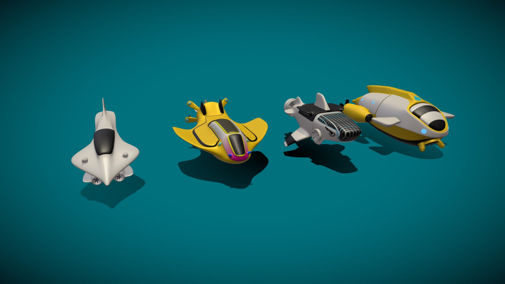 Mini_Submarines - Buy Royalty Free 3D model by Eccemania [d0b3106] - Sketchfab Store